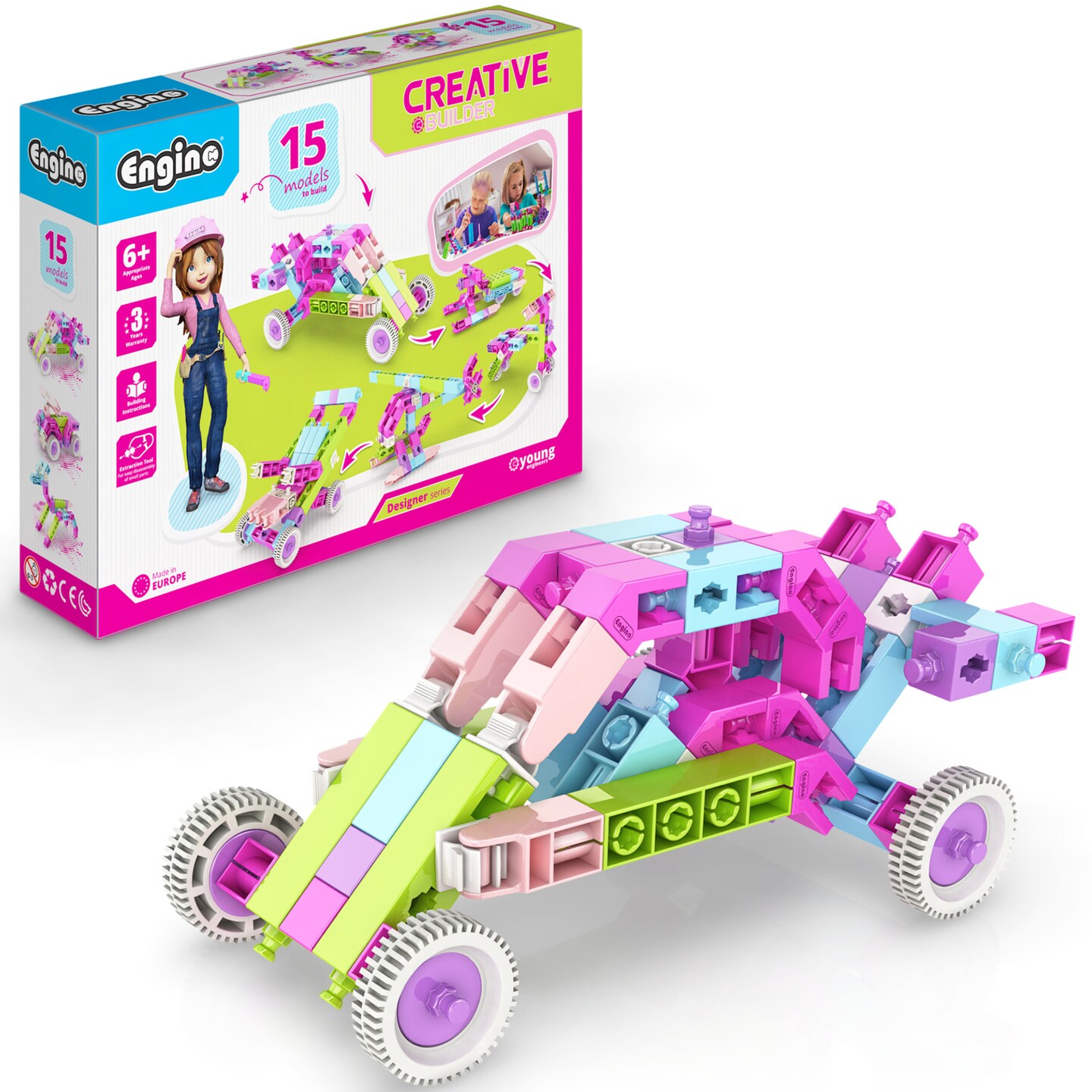 Engino: Creative Builder - 15-In-1 Designer Series, Toy Vehicles ...