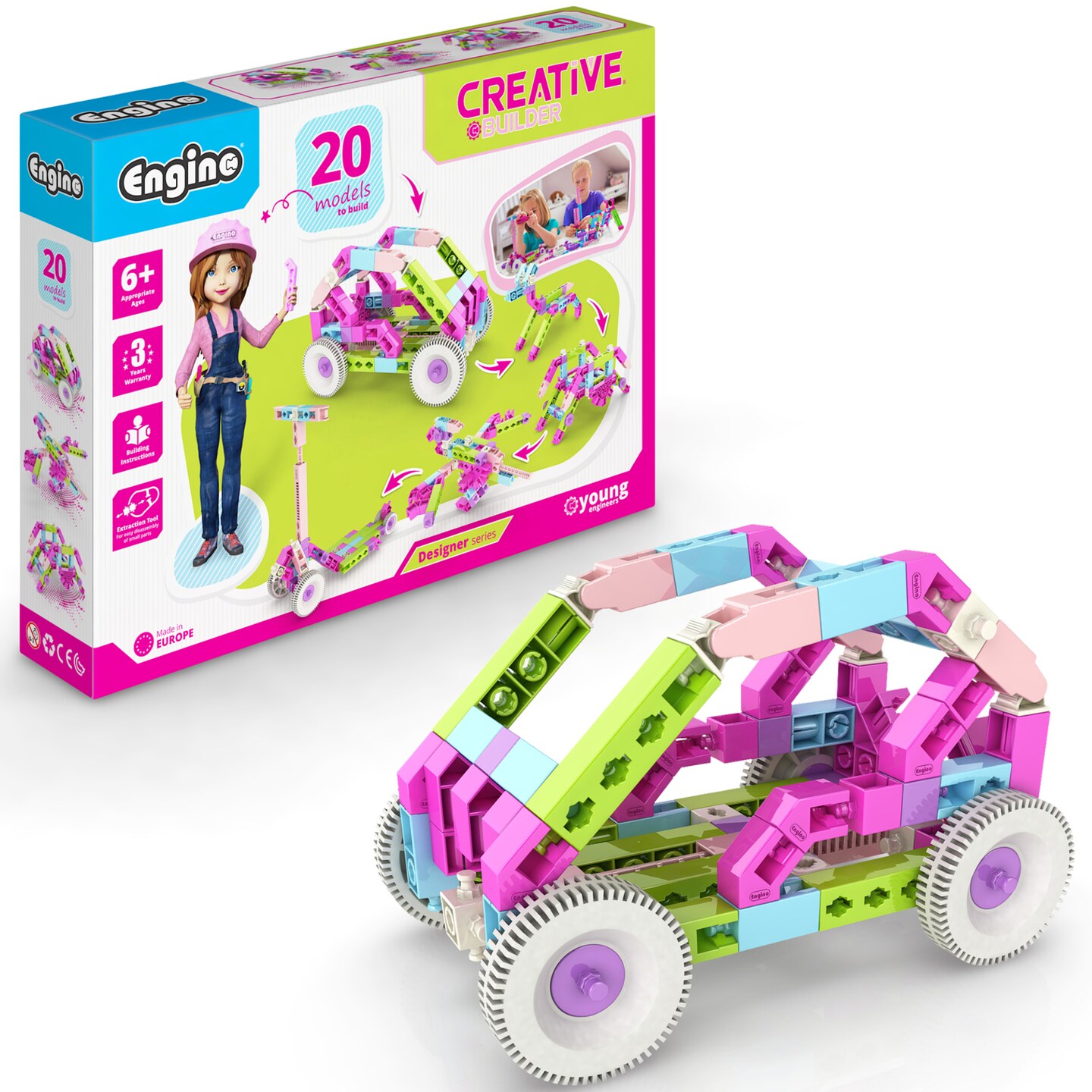 Engino: Creative Builder - 20-In-1 Designer Series, Toy Vehicles ...