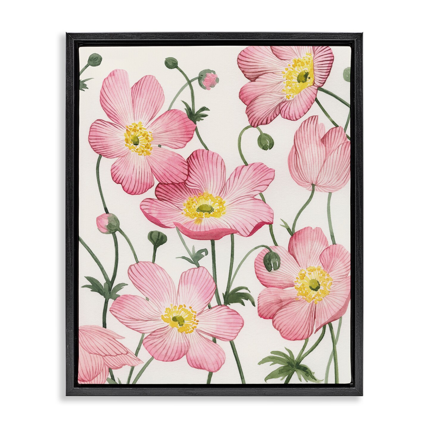 Stupell Industries Soft Pink Anemones Floating Frame By Grace Popp | Michaels