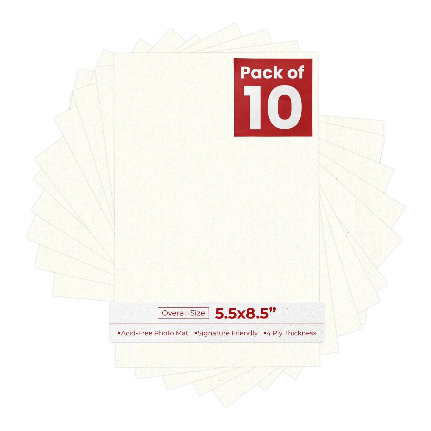Beige Canvas 5.5x8.5 Uncut Mat Board - Blank Sheets, No Opening, Color ...