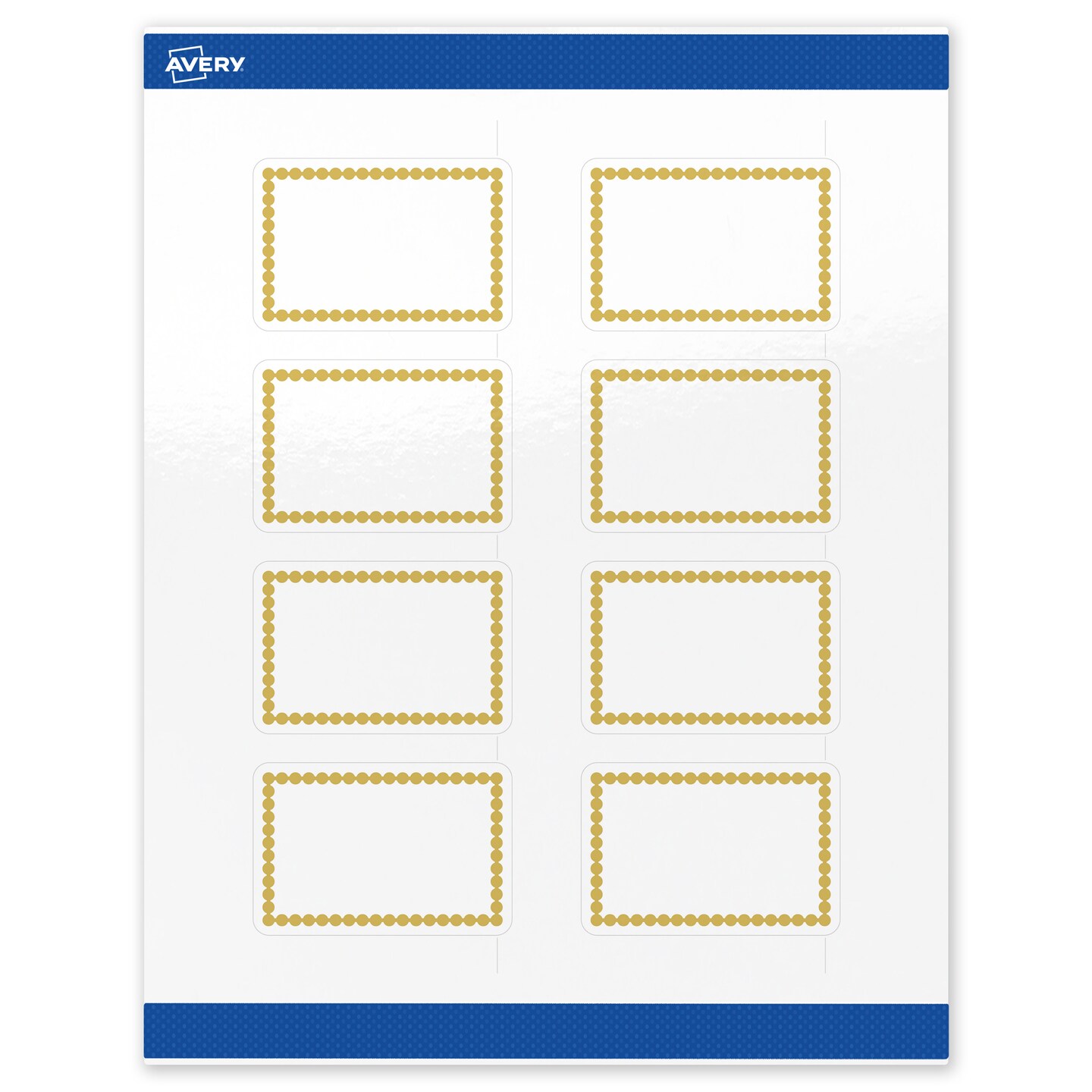 Avery Printable Rectangle Labels, Gold Beads, 2" x 3", Glossy White ...