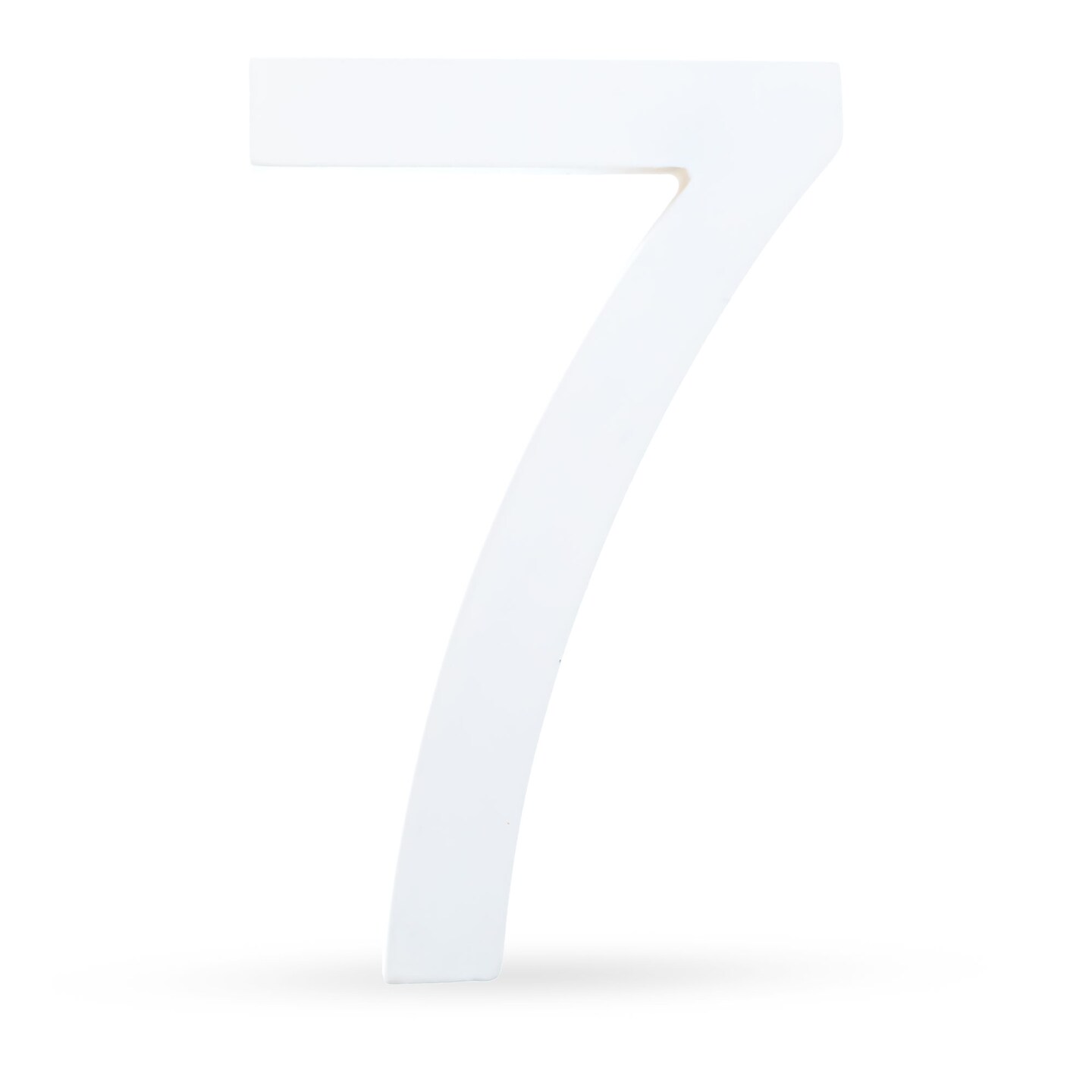 Arial Font White Painted MDF Wood Number 7 (Seven) 6 Inches | Michaels