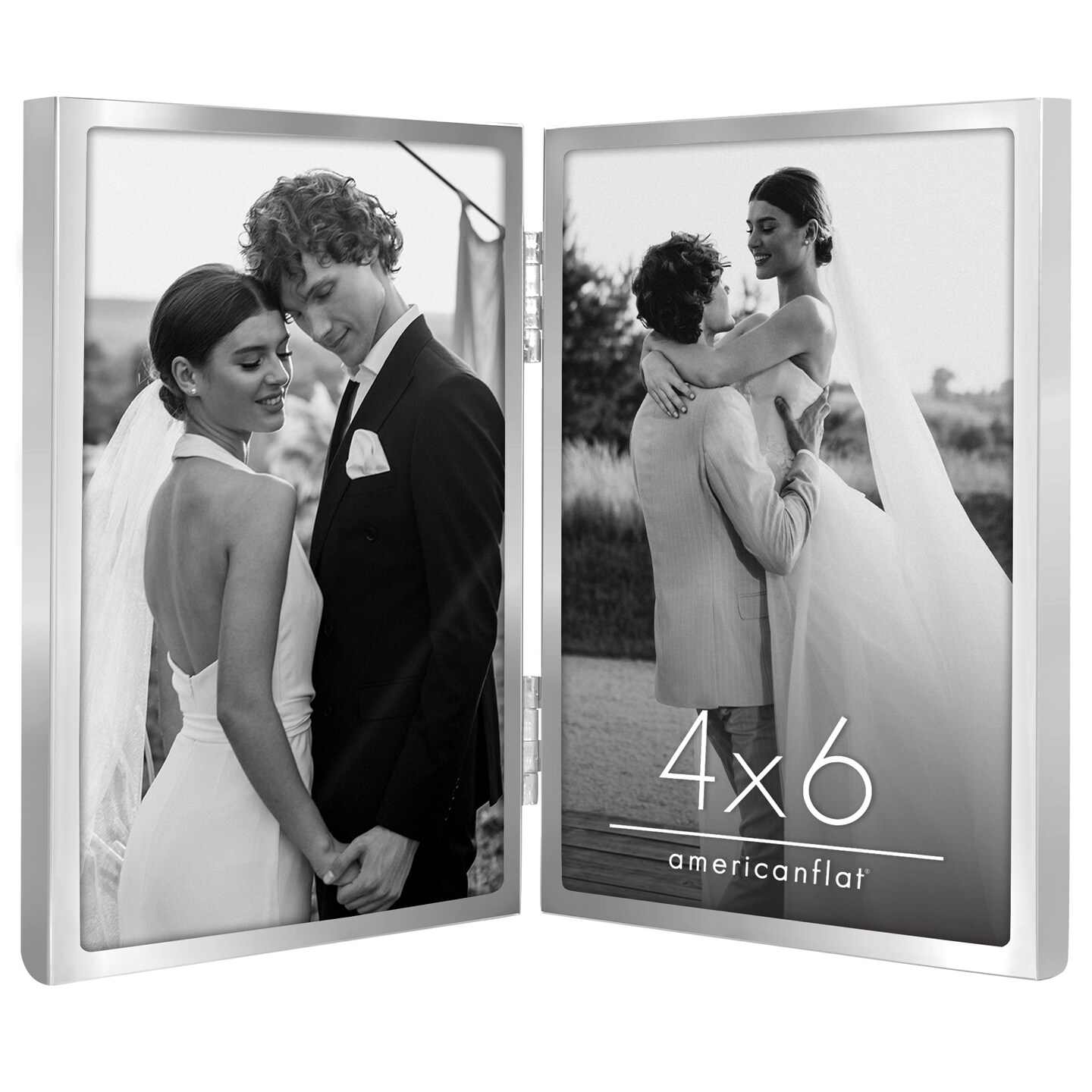Americanflat Hinged Picture Frame with Shatter-Resistant Glass - Modern ...