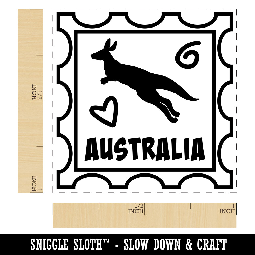 Australia Kangaroo Passport Travel Self-Inking Rubber Stamp Ink Stamper ...