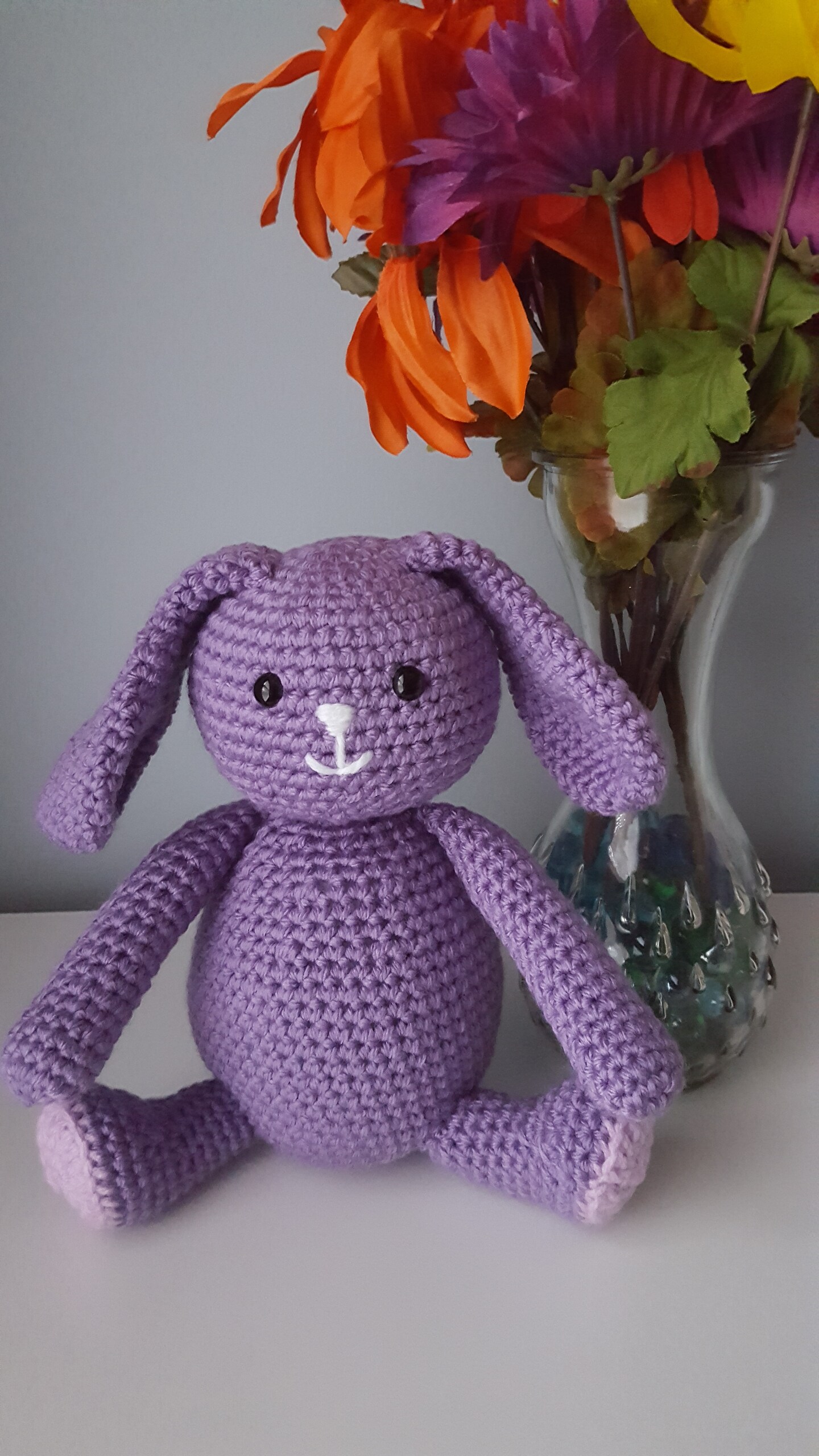 Purple Easter Bunny Crochet Stuffed Animal Amigurumi | MakerPlace by ...