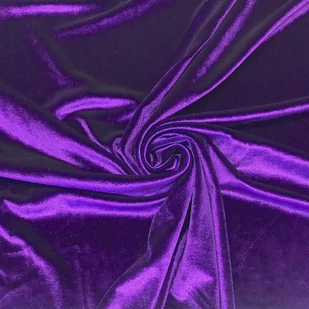 1 Yard Soft Stretch Velvet Fabric Plush 4-Way Stretch Costume Apparel ...