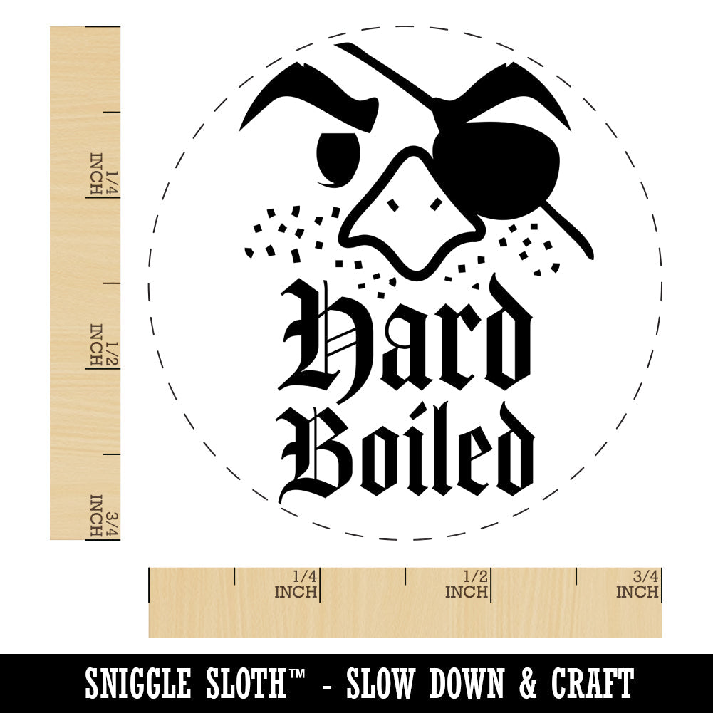 Hard Boiled Manly Thug Egg Chicken Egg Rubber Stamp, Size: 3/4 Inch ...