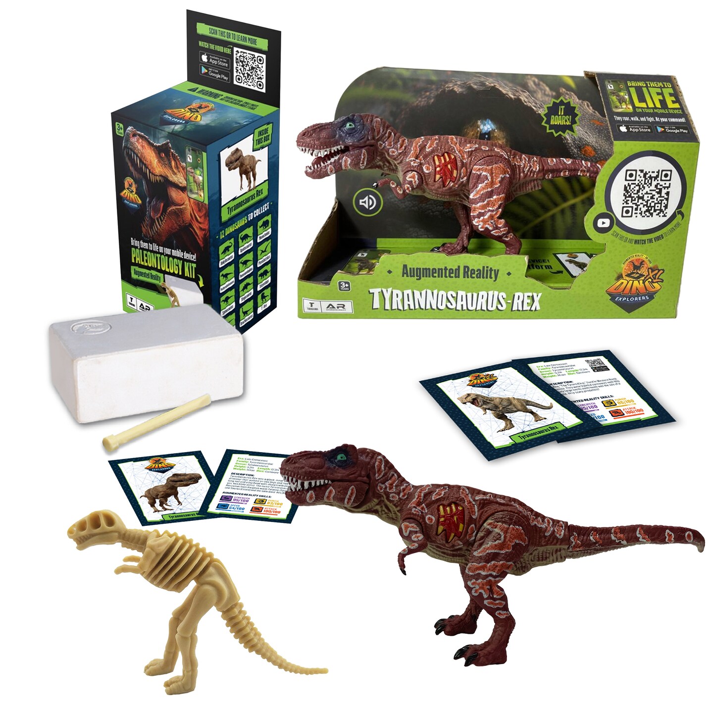 Dino Explorers: AR Dinosaur XL & Brick Combo - Tyrannosaurus-Rex - 10 ...