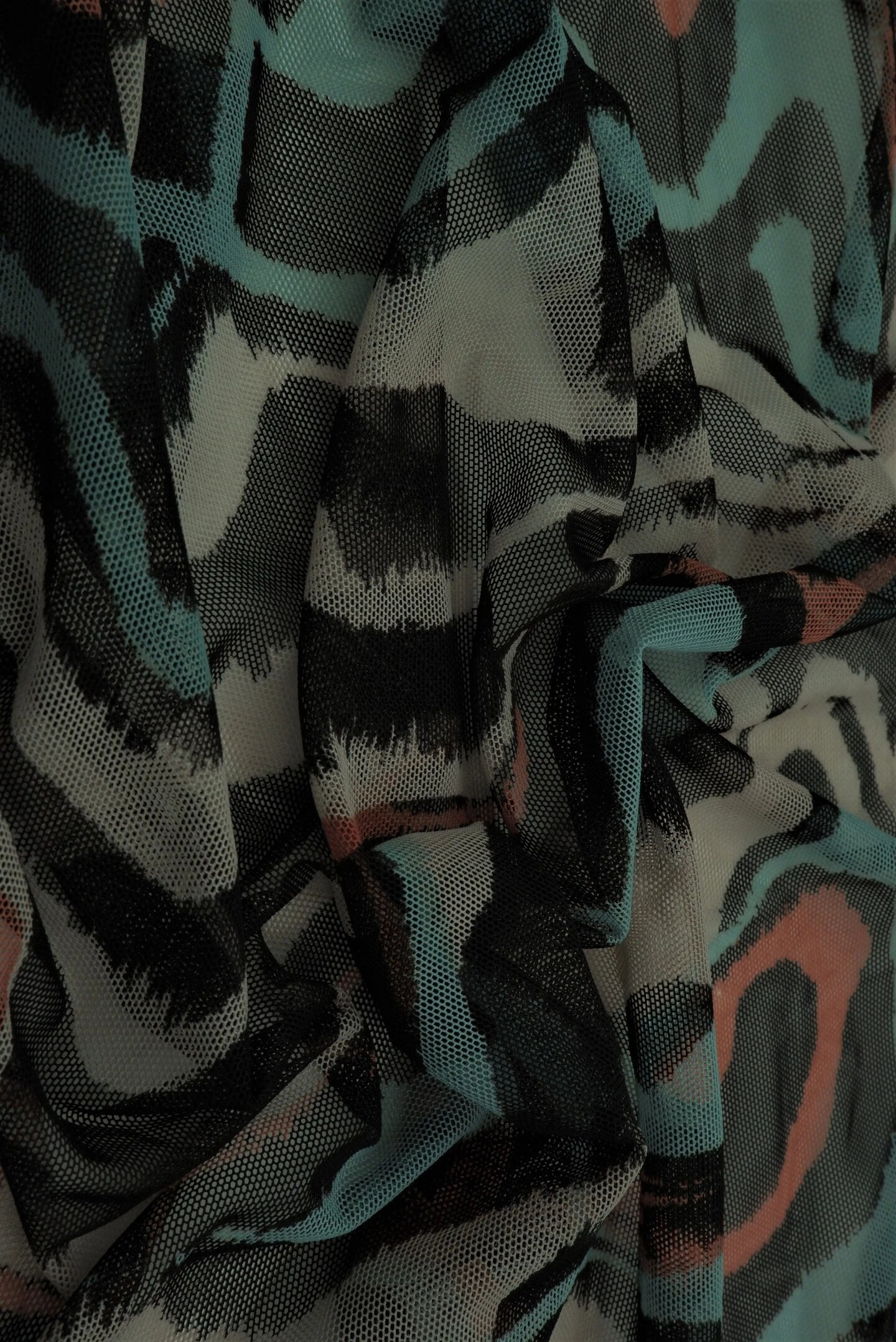 1 Yard Polyester Spandex 80 GSM Mesh Fabric, Geometric Print ...