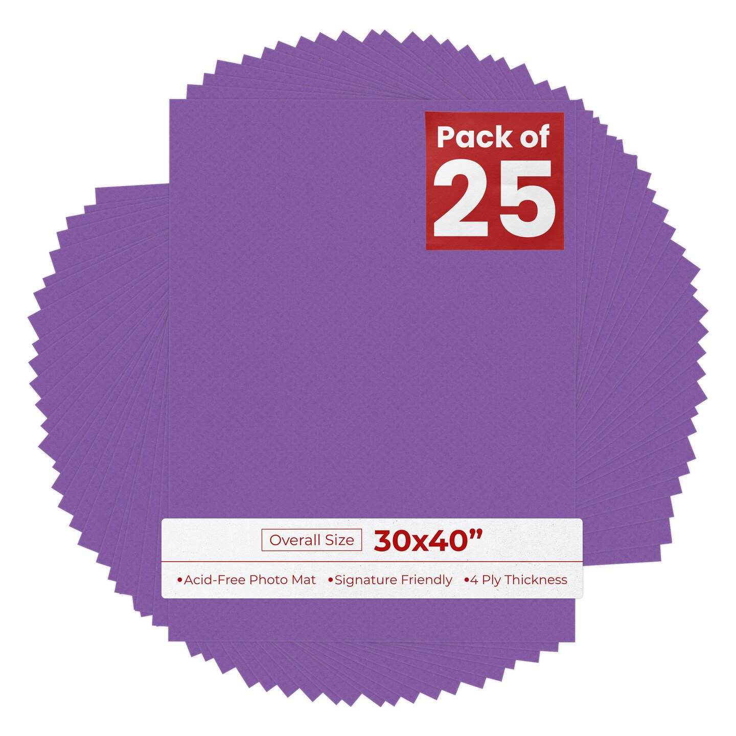 Purple Iris 30x40 Uncut Mat Board - Blank Sheets, No Opening, Color ...