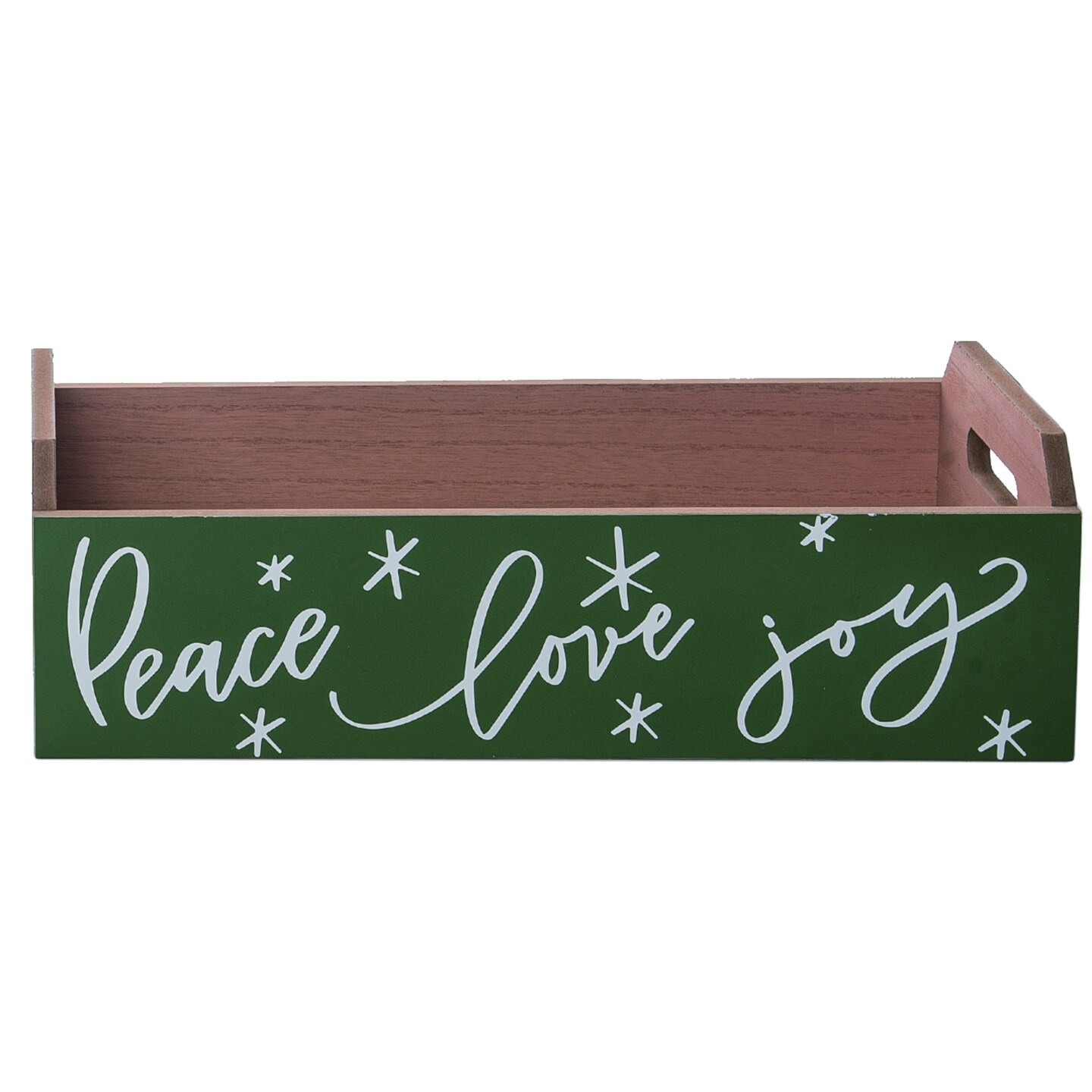Wood Green Peace Love Joy Merry Christmas Container | Michaels