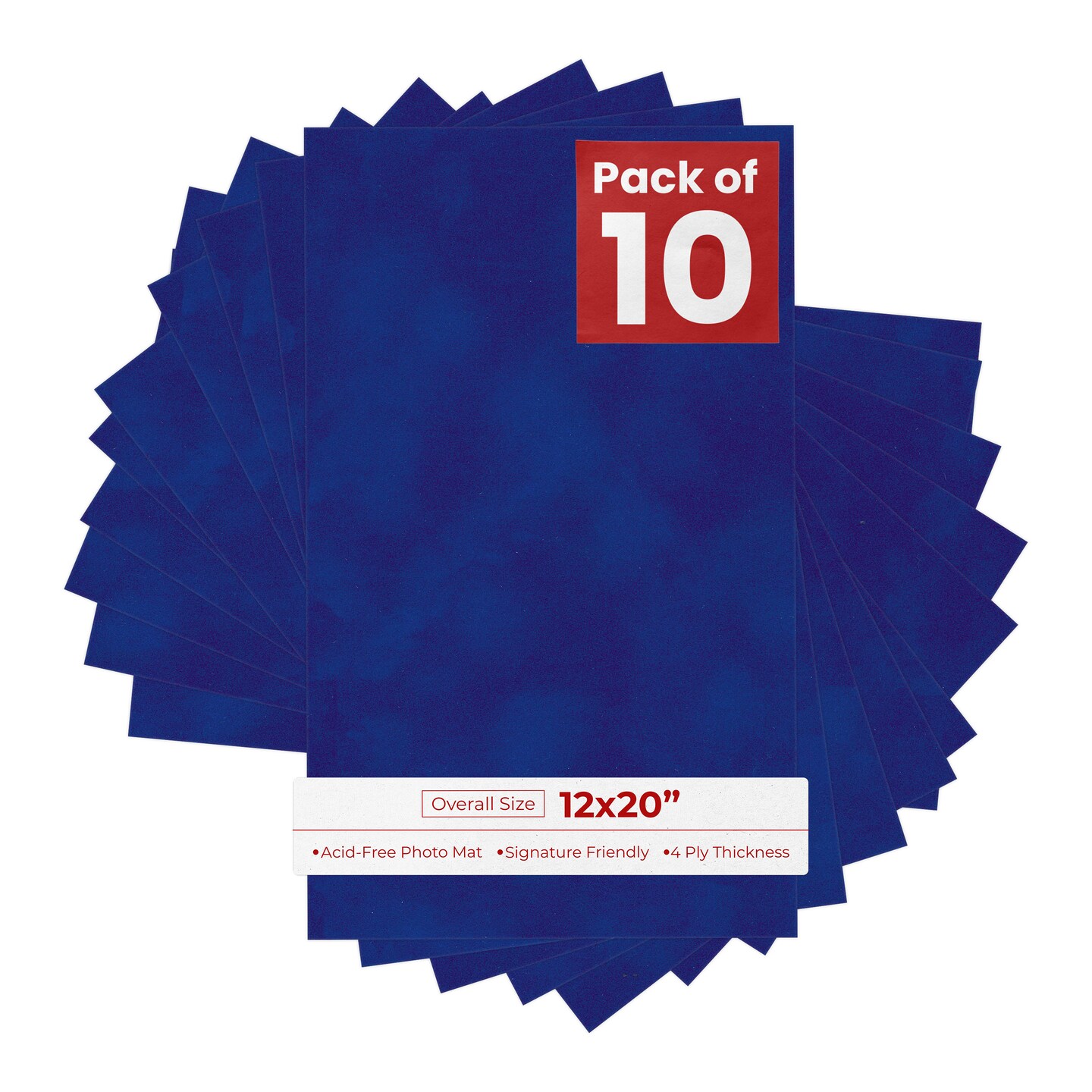 Royal Blue Suede 12x20 Uncut Mat Board - Blank Sheets, No Opening ...