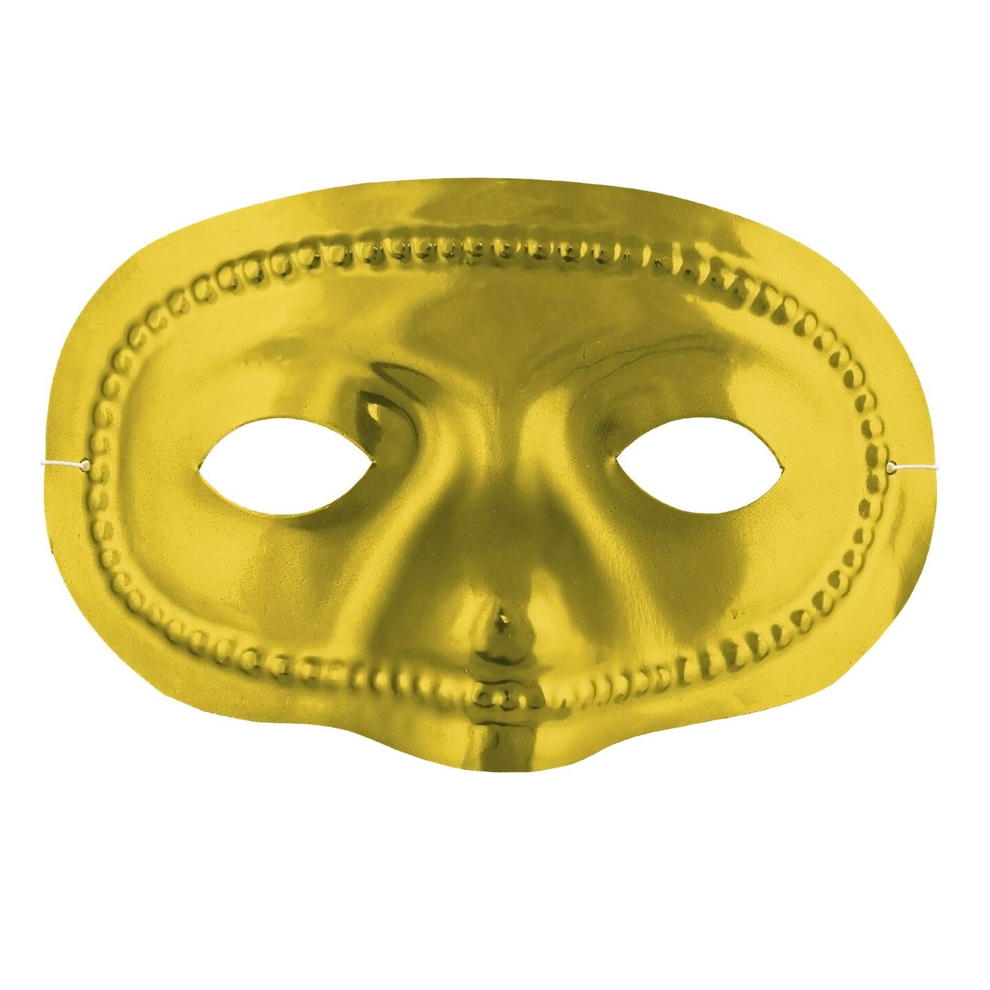 24 Pack Bulk Mardi Gras Metallic Half Mask - gold | Michaels