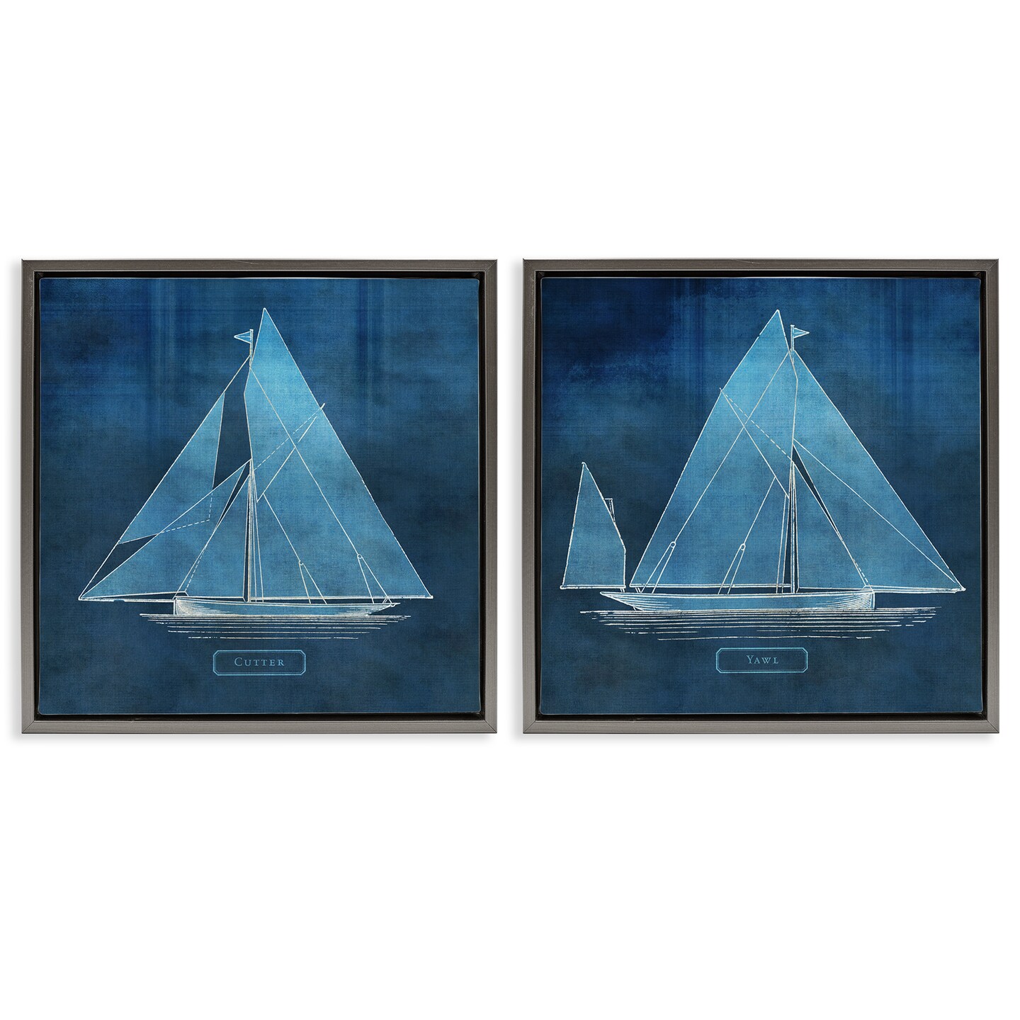 Stupell Industries Nautical Sailboat Vessels Duo 2pc Floating Frame Set ...