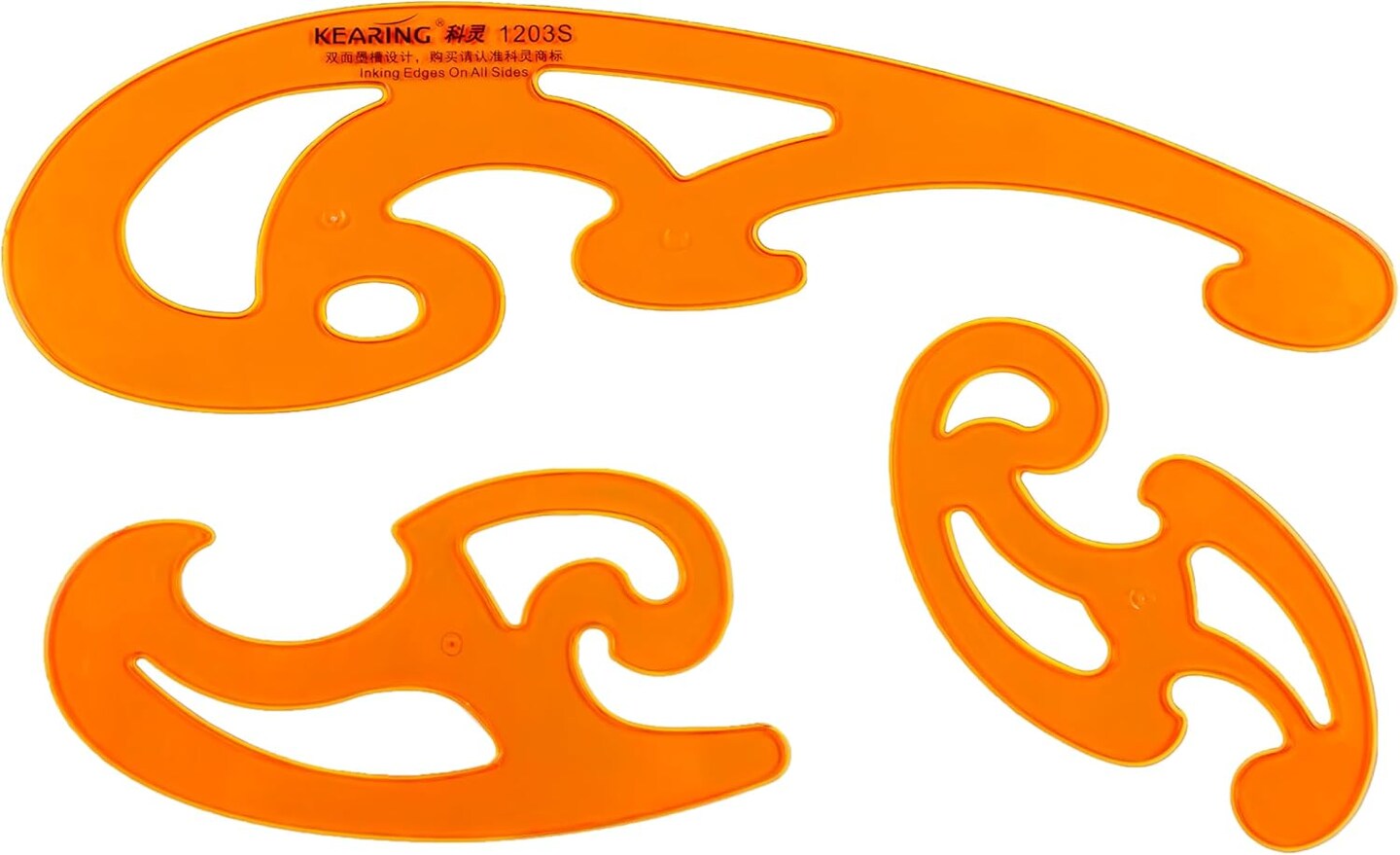 Kearing® Plastic French Curve Ruler Template Ruler Sets, Assorted Sizes ...