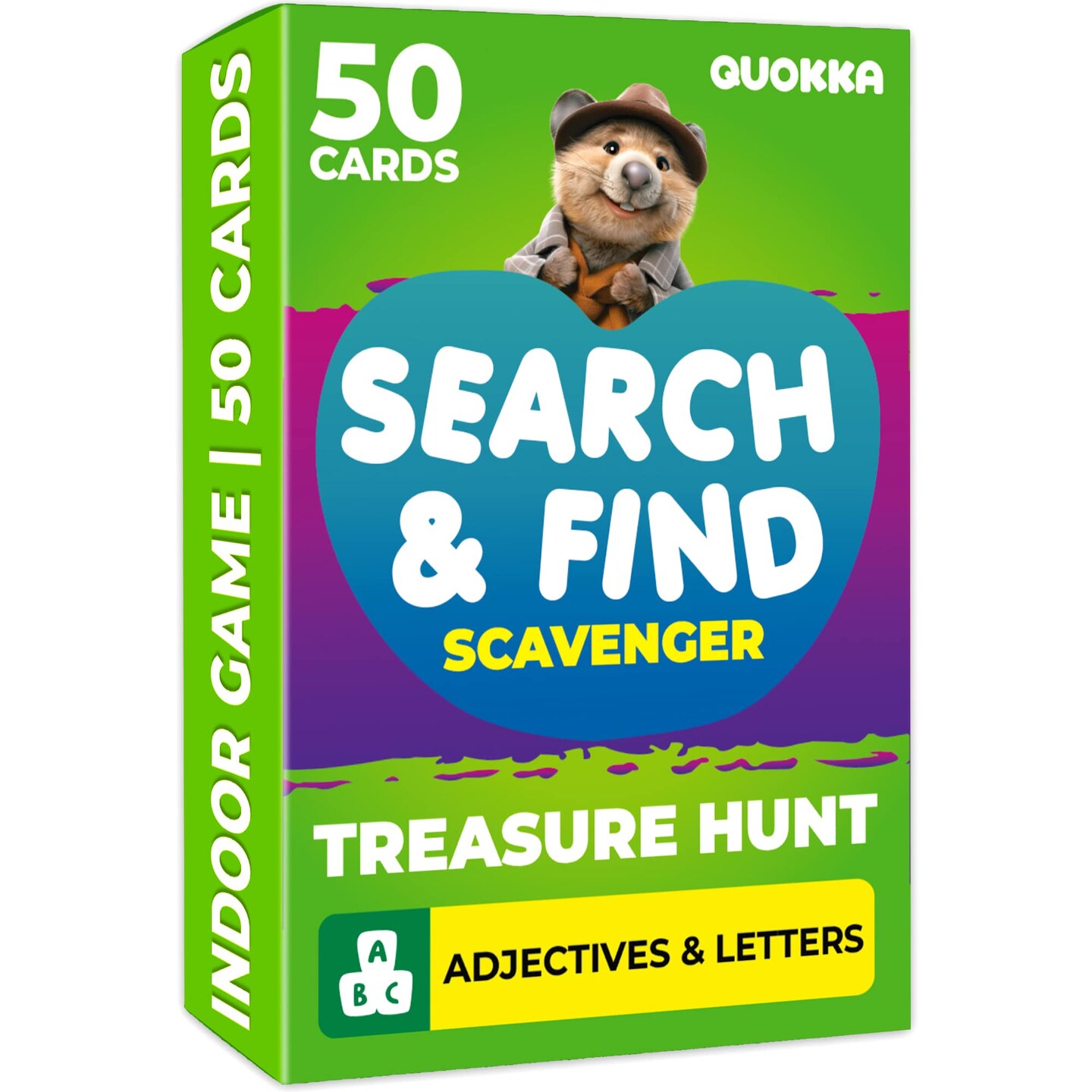 Scavenger Hunt Game 50 Cards for Kids | Adjectives & Letters | Michaels