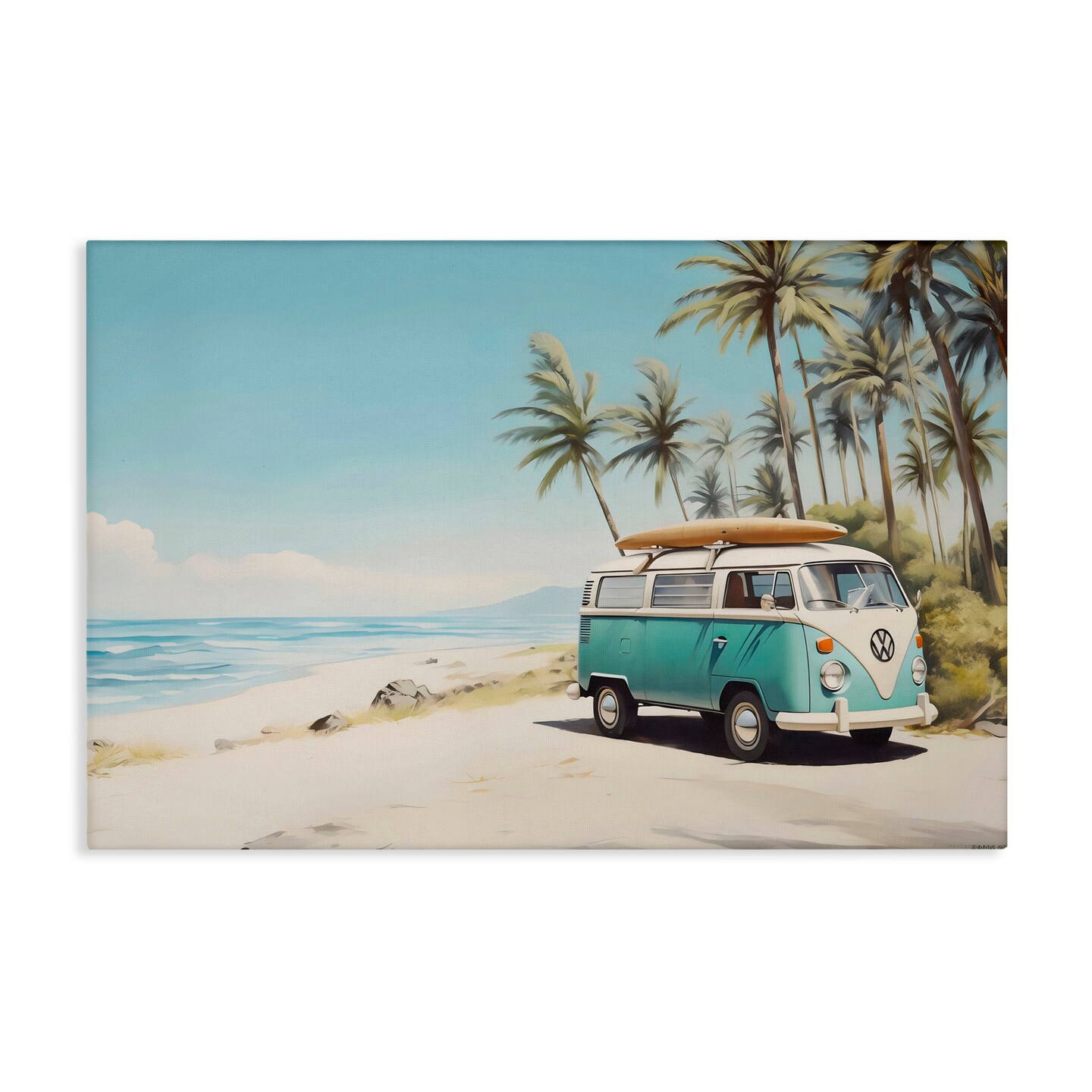 Stupell Industries Summer Bus on Shoreline Canvas By Arlington Prints ...