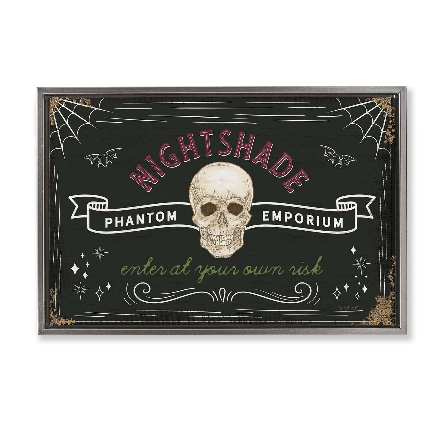 Stupell Industries Nightshade Emporium Sign Floating Frame By Jennifer ...