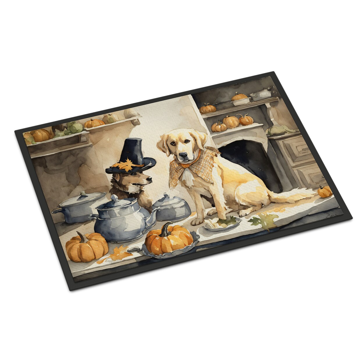Yellow Lab Fall Kitchen Pumpkins Indoor Or Outdoor Mat 24X36 | Michaels