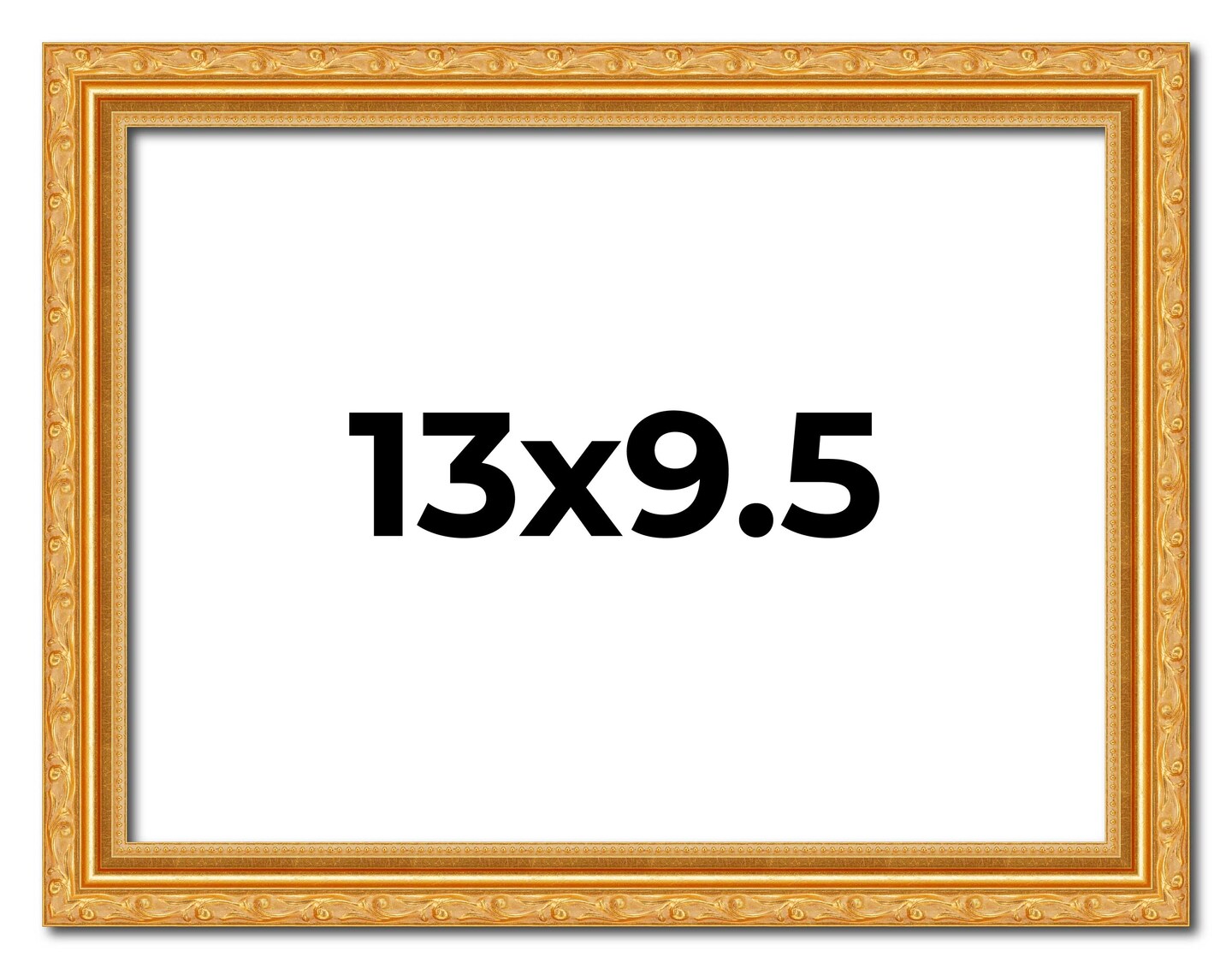 13x9.5 Solid Wood Antique Picture Frame with UV-Resistant Acrylic ...