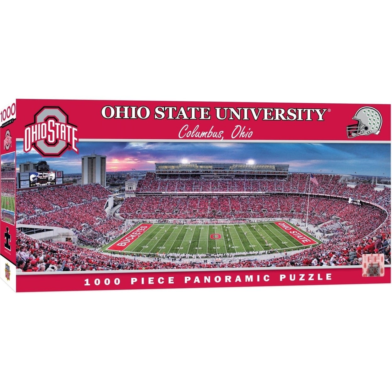 Ohio State Buckeyes 1000 Piece Panoramic Jigsaw Puzzle 13X39 Recycled ...