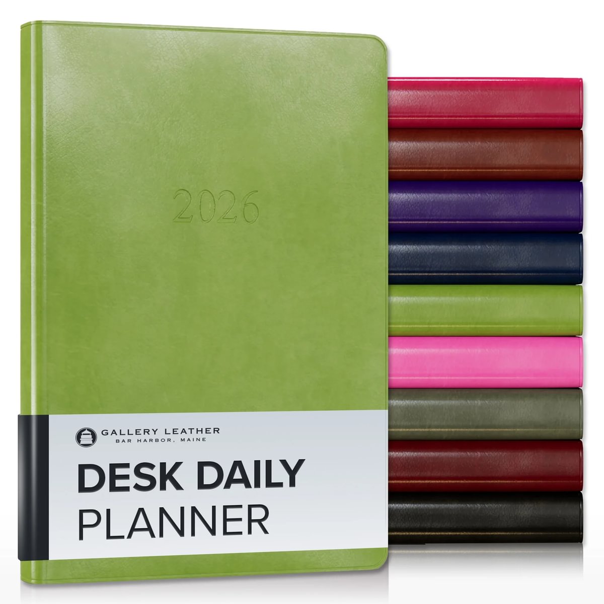 Gallery Leather Desk Daily Planner 2026, Elegantly Bound Daily Calendar ...