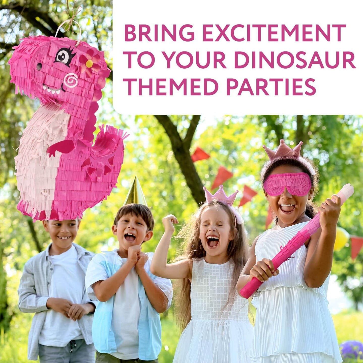 Pink Dinosaur Pinata for Jurassic Size Fun at Parties and Celebrations ...