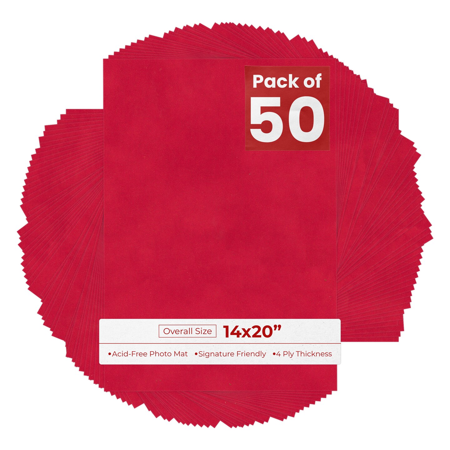 Cherry Red Suede 14x20 Uncut Mat Board - Blank Sheets, No Opening ...