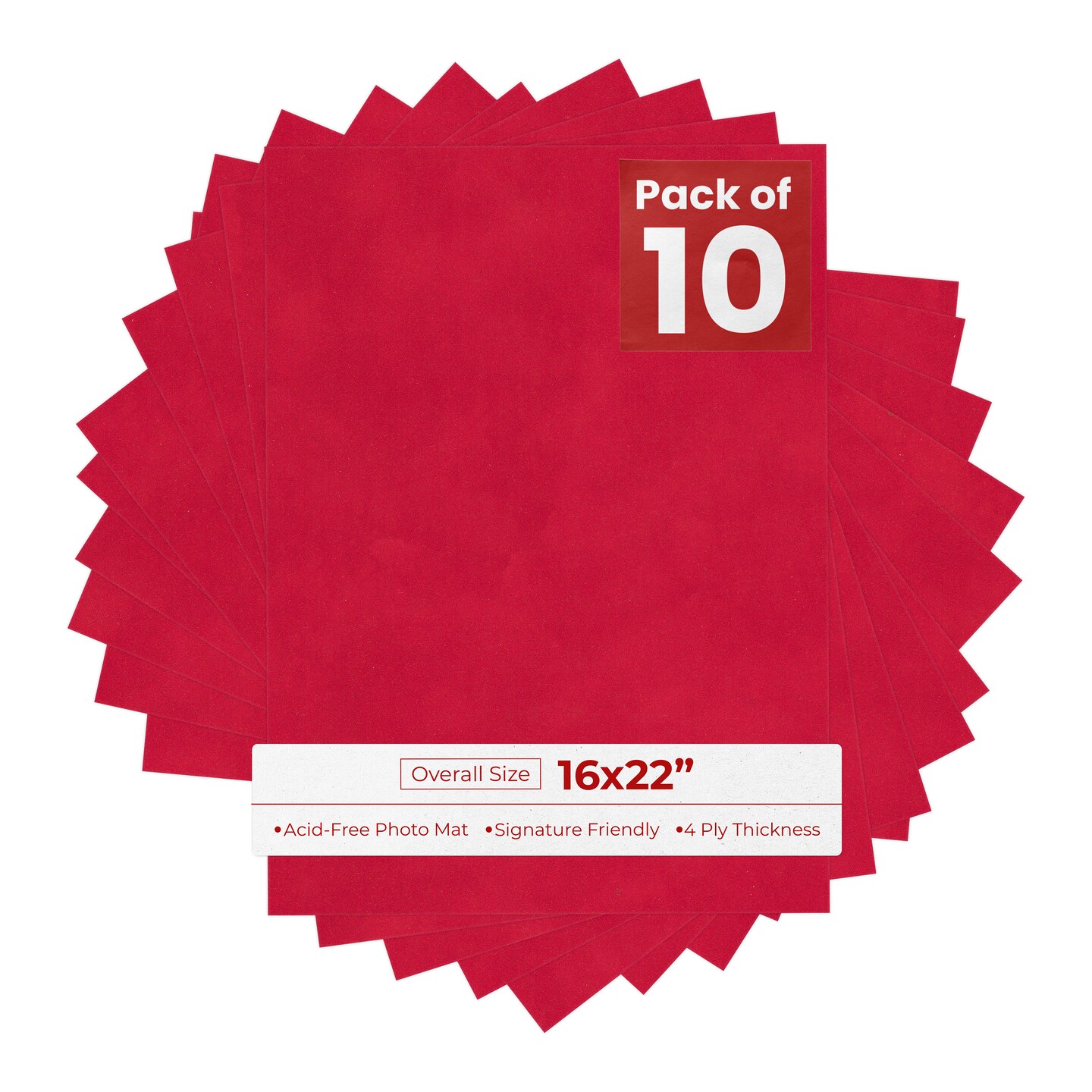 Cherry Red Suede 16x22 Uncut Mat Board - Blank Sheets, No Opening ...