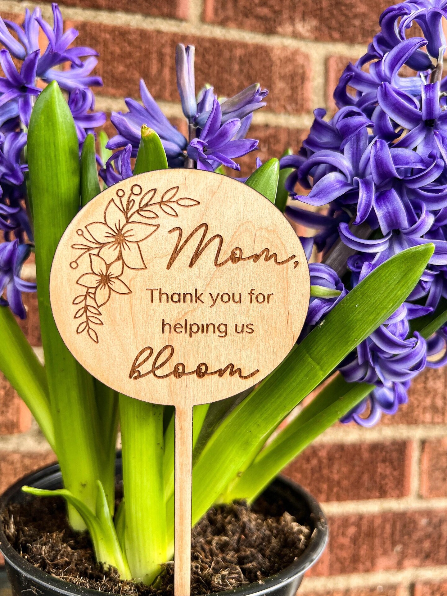Mother's Day Plant Stake, Gift for Mom, Plant Stake, Wooden Mom Sign ...