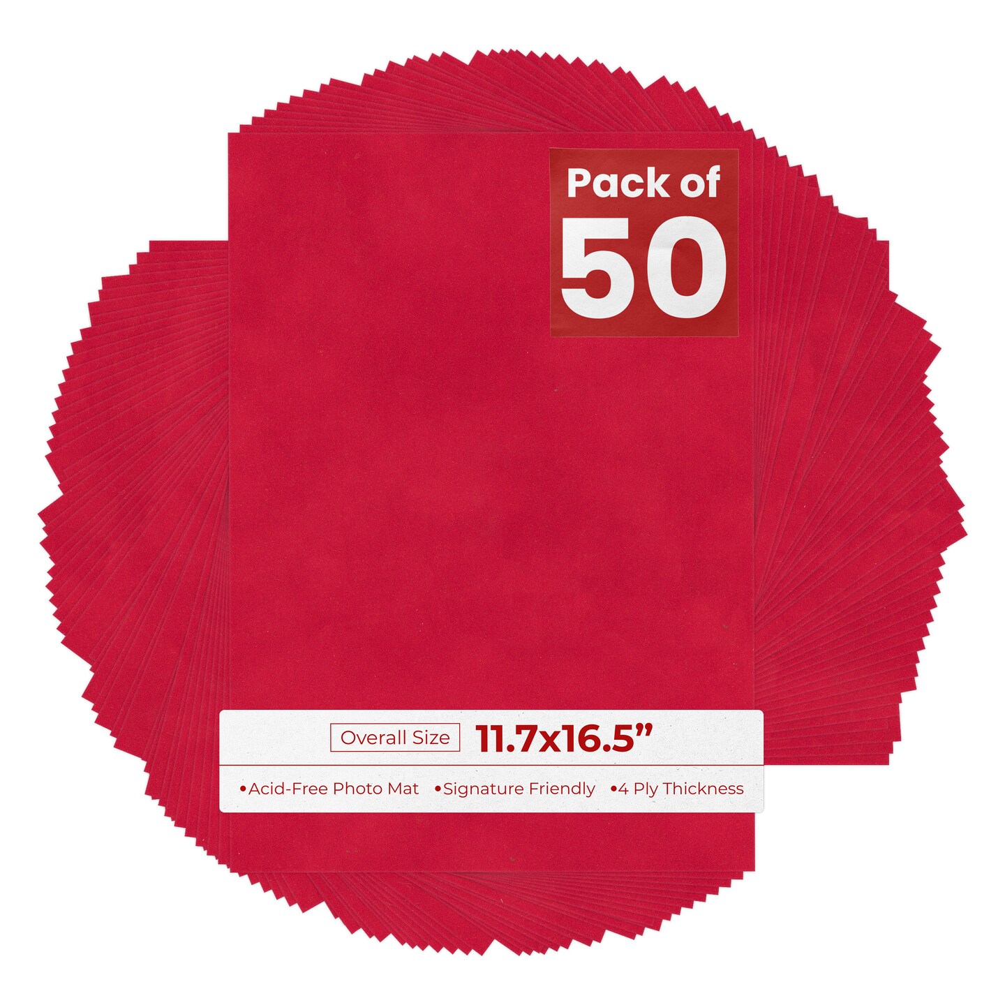 Cherry Red Suede 11.7x16.5 Uncut Mat Board - Blank Sheet, No Opening ...