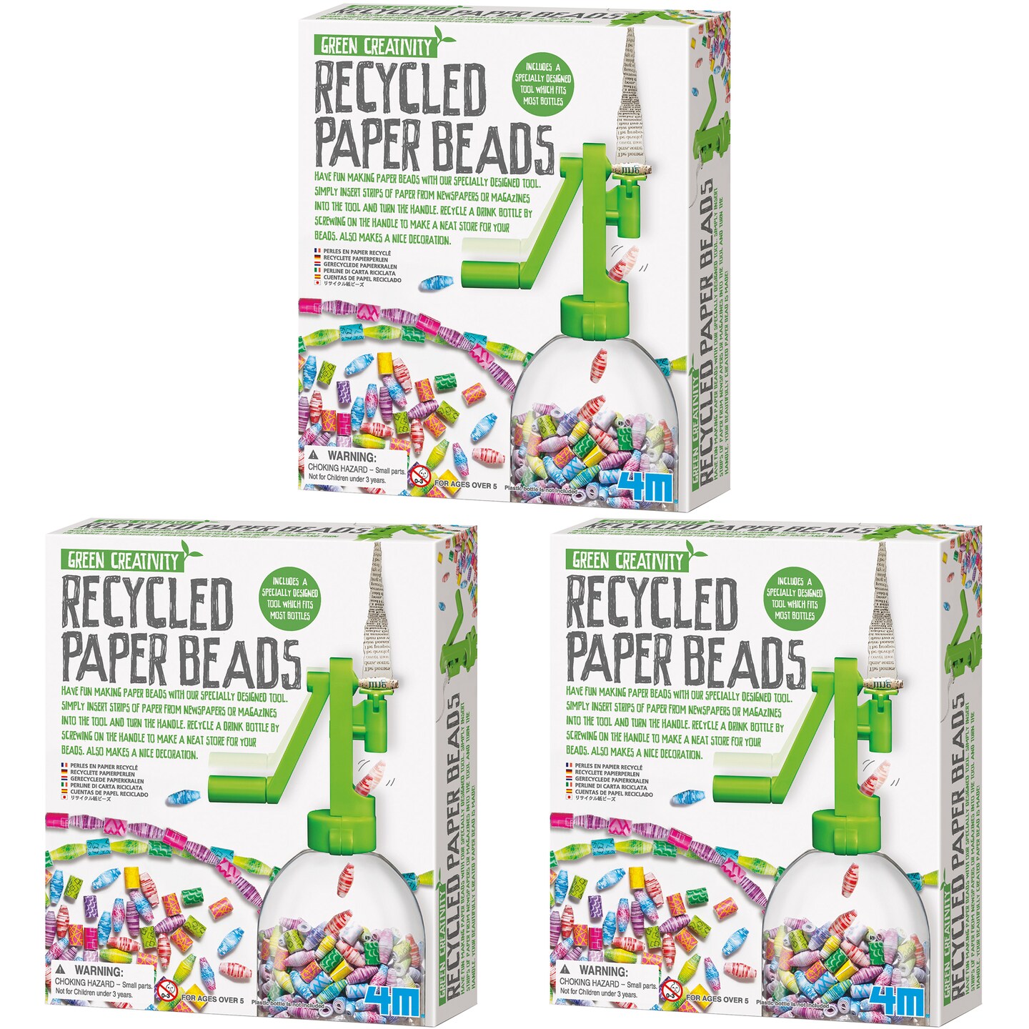 4M Recycled Paper Beads Kit - 3 Pack | Michaels