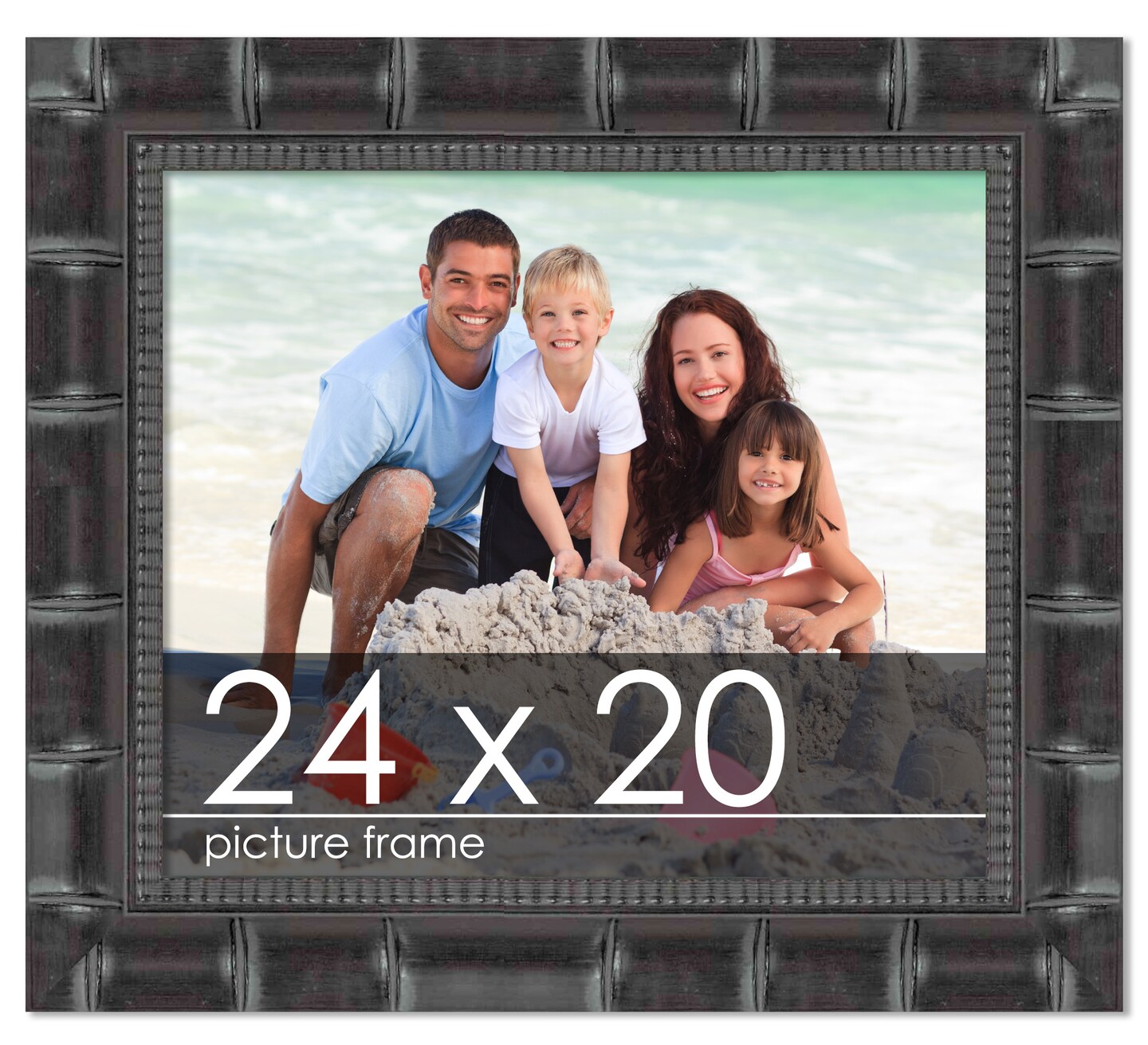 24x20 Wide Bamboo Picture Frame with UV-Resistant Acrylic & Acid Free ...
