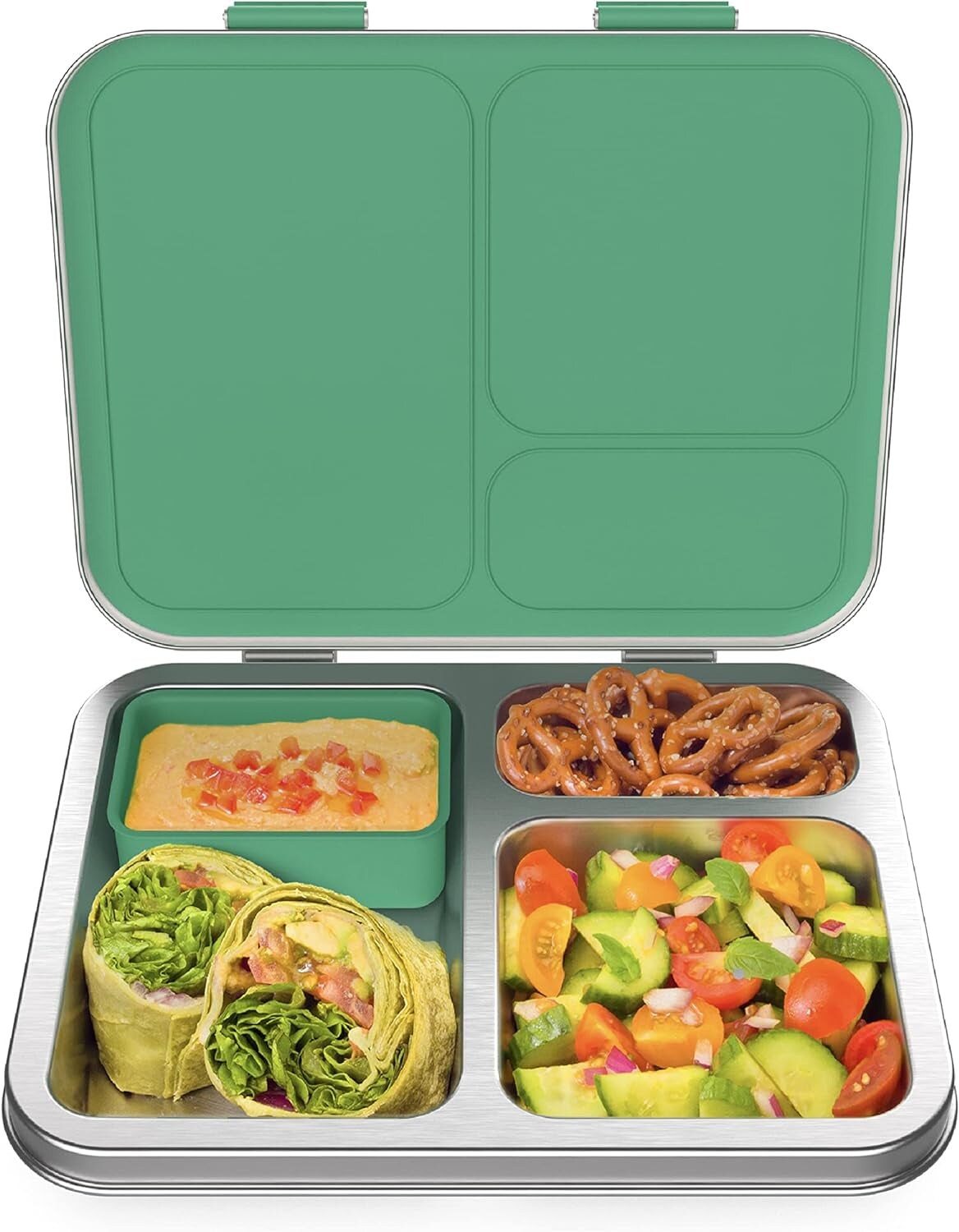 ® Kids Stainless Steel Leak-Resistant Lunch Box - Bento-Style ...