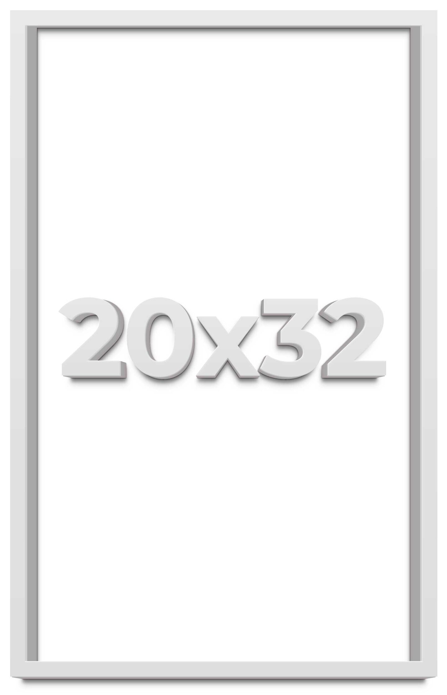 Shadow Box 1.75" Deep White Picture Frame - UV Acrylic, Foam Board ...