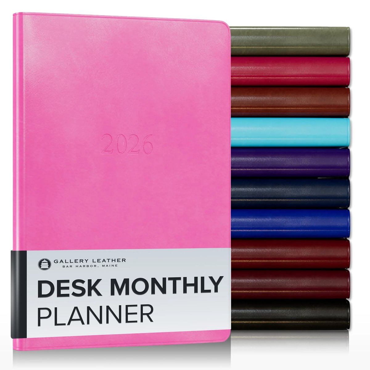 Gallery Leather Desk Monthly Planner 2026, Elegantly Bound Calendar ...