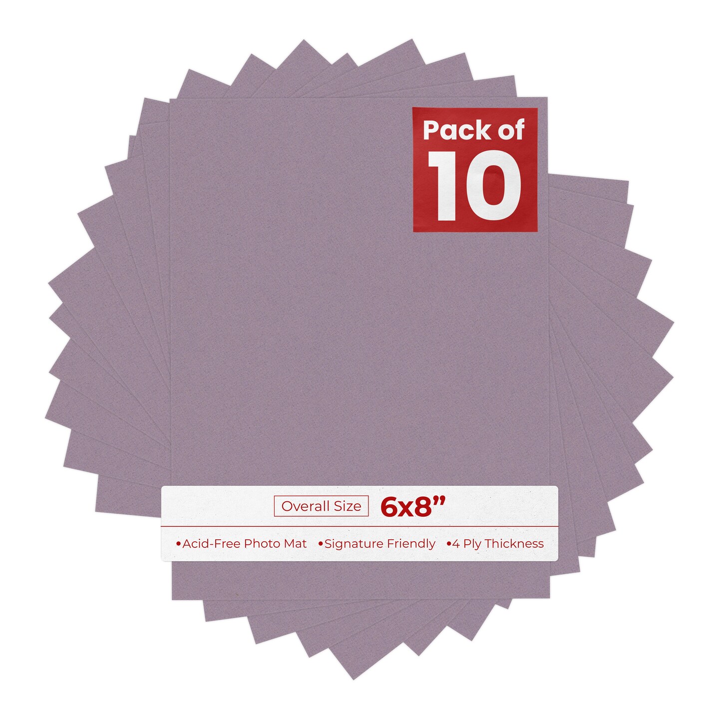 Grape Purple 6x8 Uncut Mat Board - Blank Sheets, No Opening, Color ...