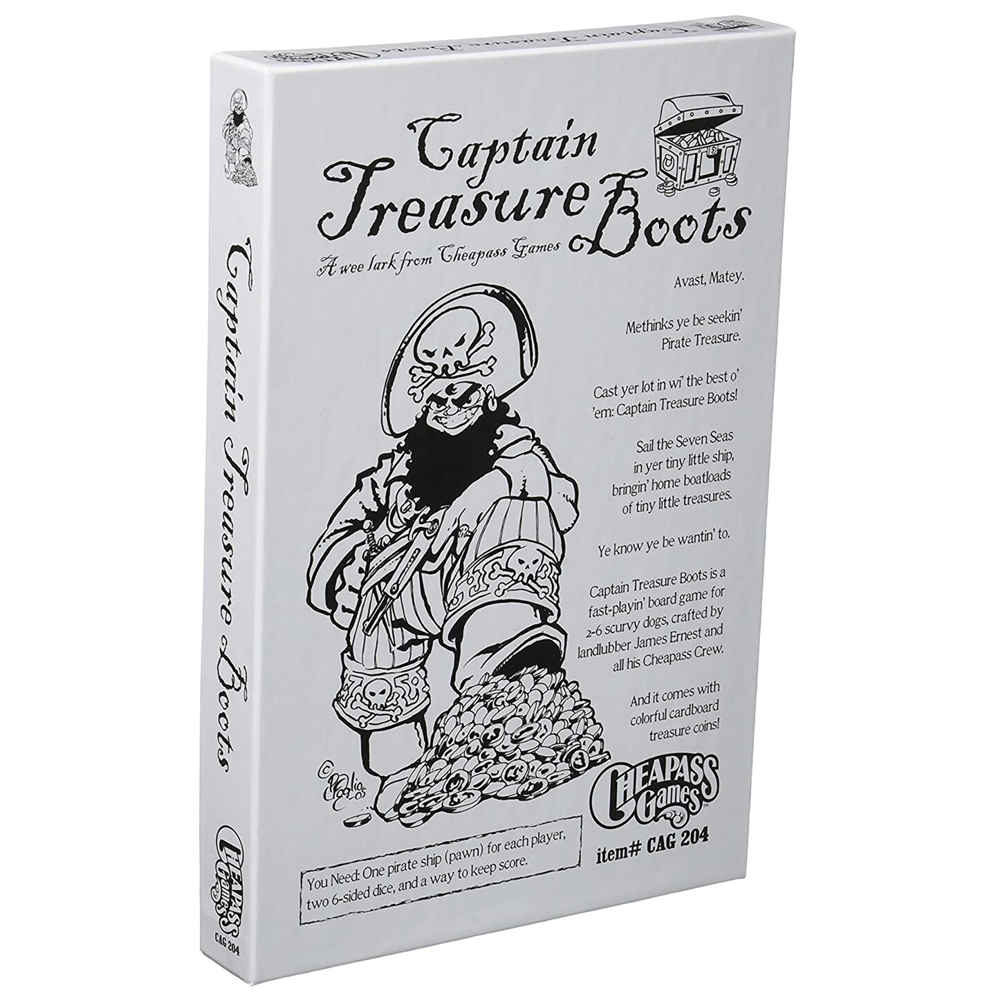 Cheapass Games: Captain Treasure Boots - Sail The 7 Seas, Treasure ...