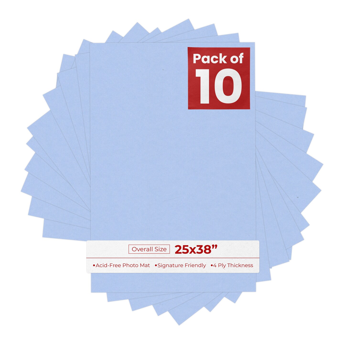 Fountain Blue 25x38 Uncut Mat Board - Blank Sheets, No Opening, Color ...