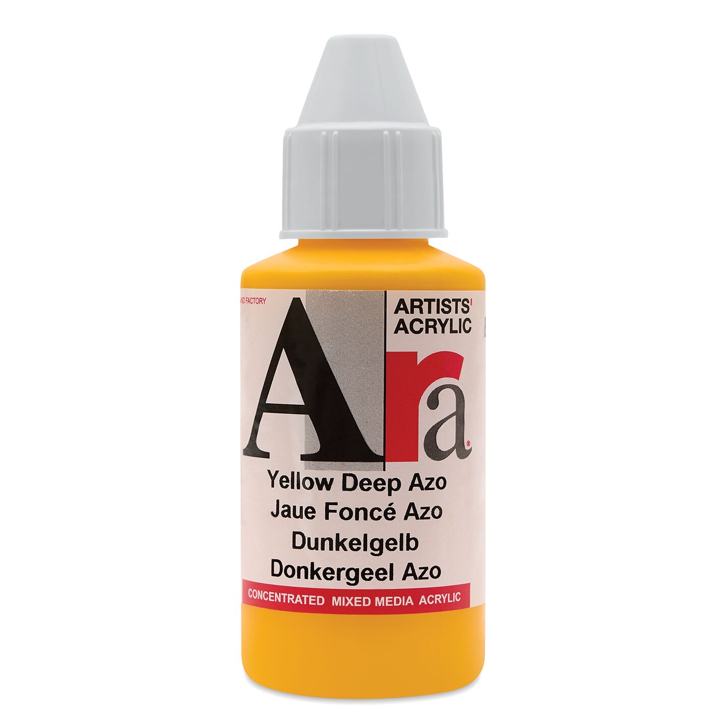 Ara Artists’ Acrylic Paint - Yellow Deep Azo, 100 ml bottle, Count: 1 ...