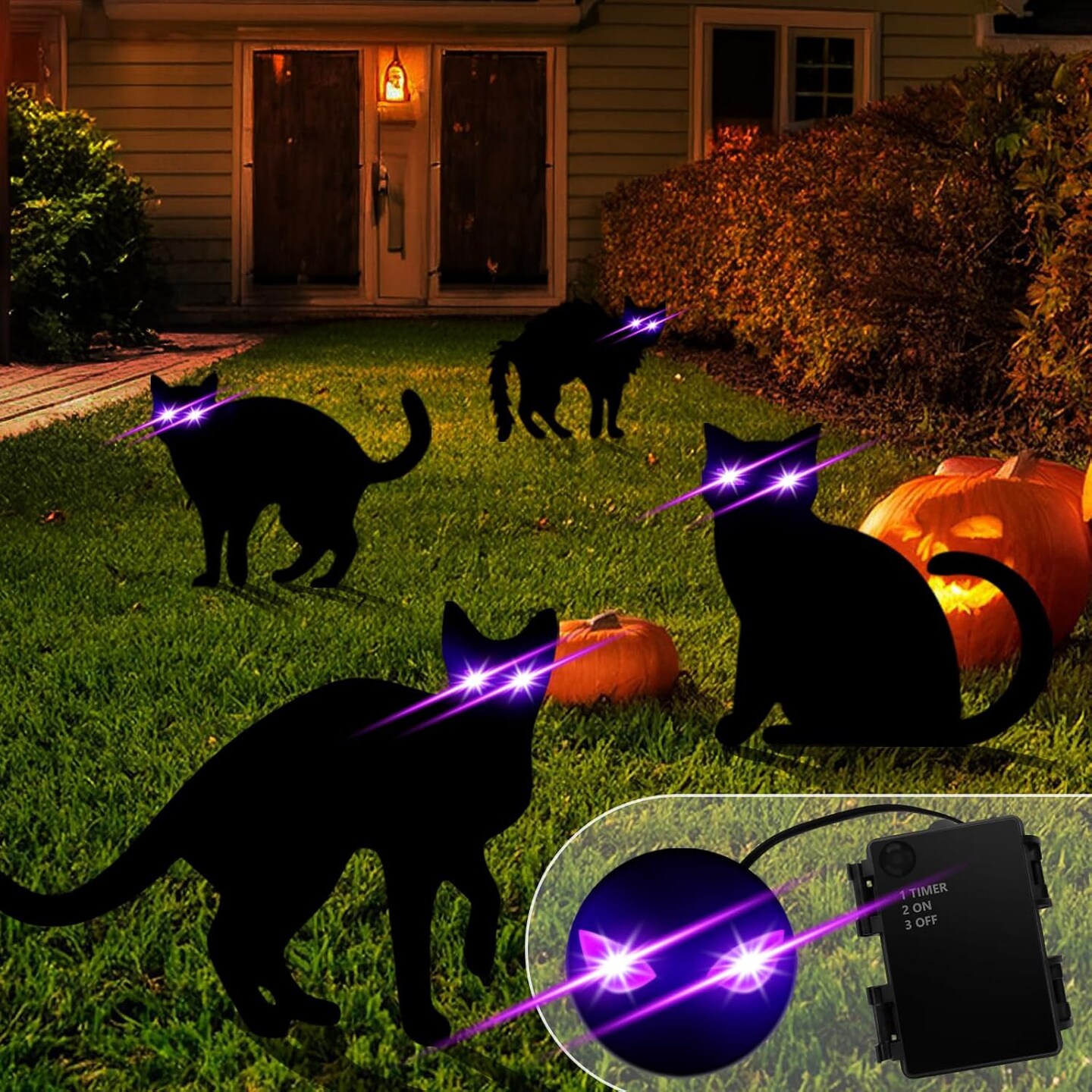 Halloween Black Cat Decor with Lights, | Michaels