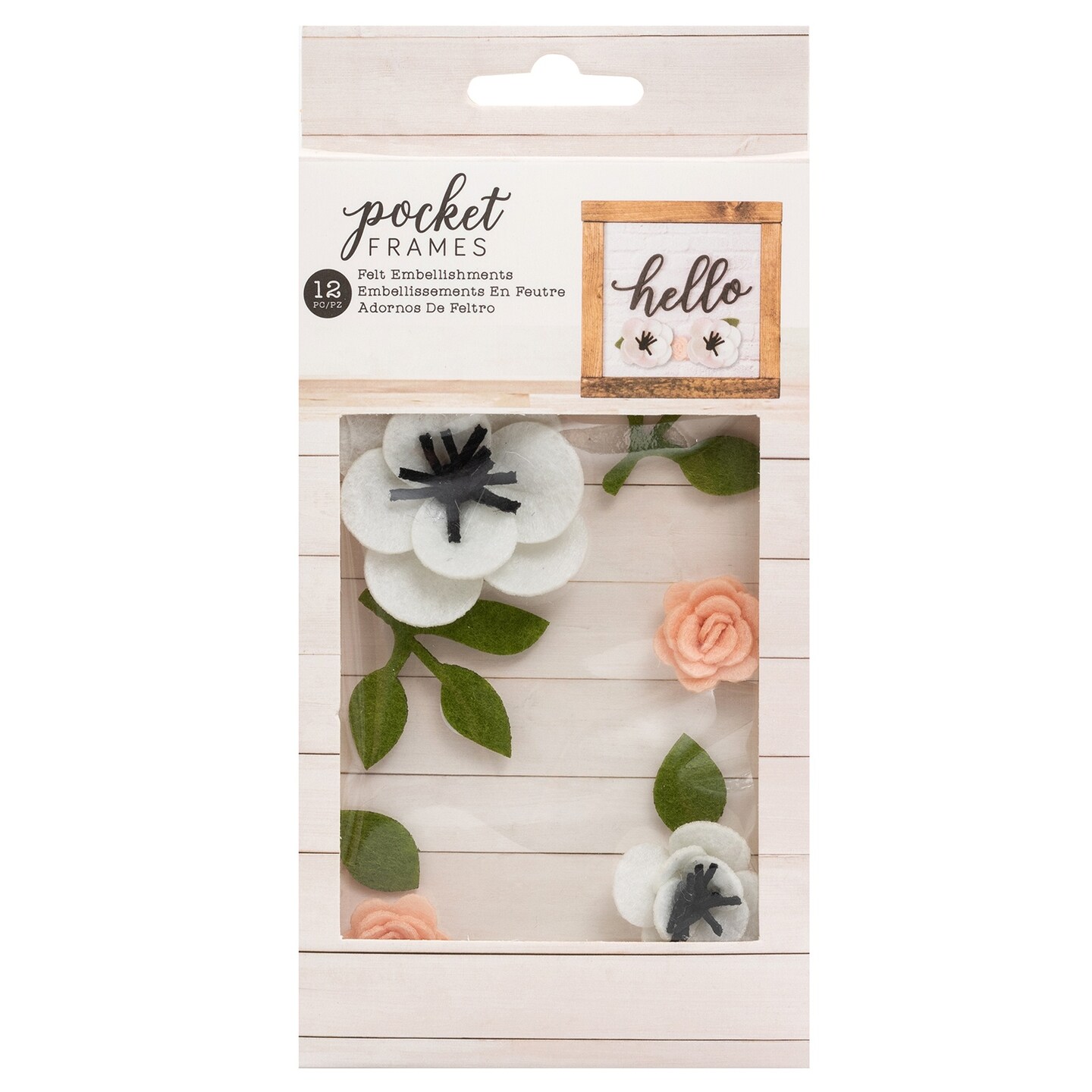 American Crafts Pocket Frames Felt Flowers 12/Pkg-Style #2 | Michaels