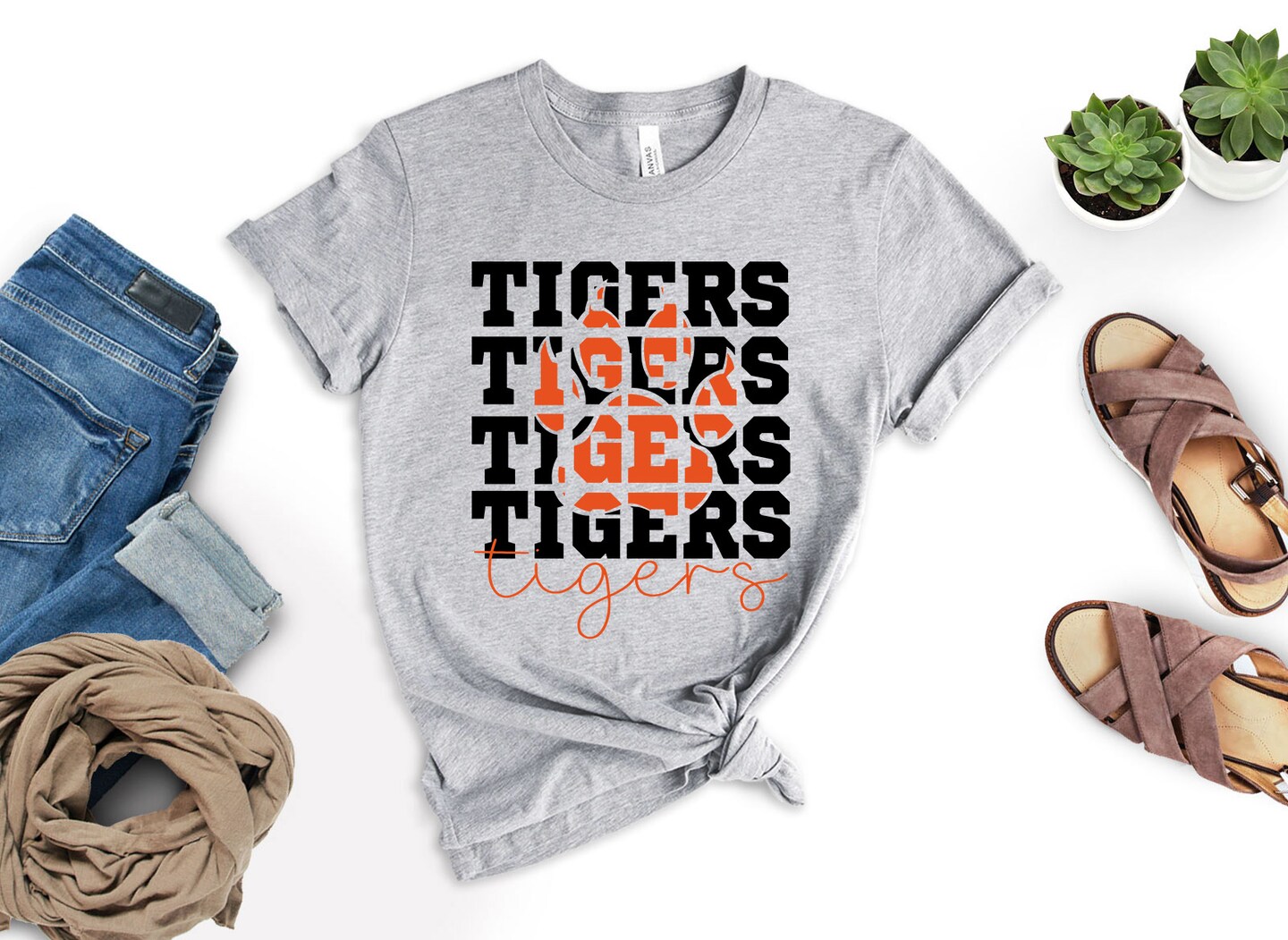 Tigers School Mascot Shirt, Perfect for School Spirit, Tiger Fan ...