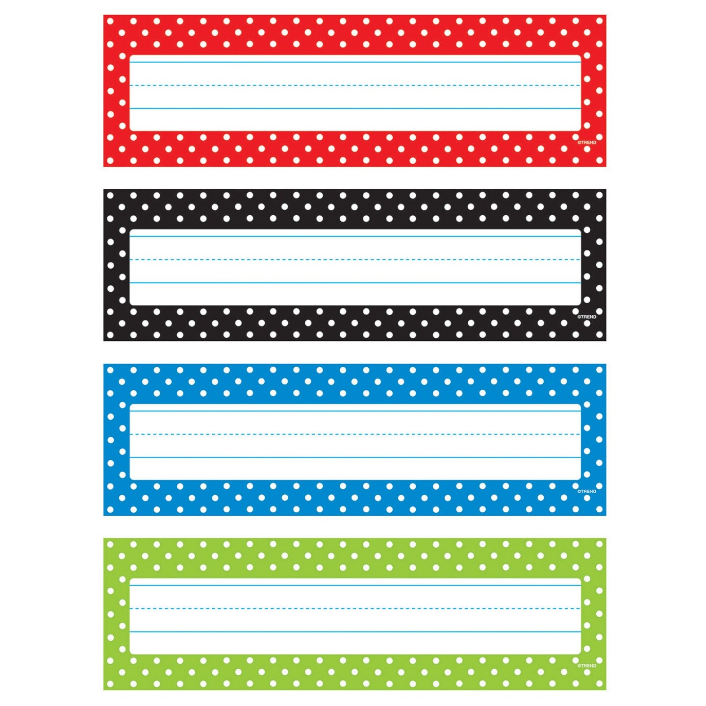 Polka Dots Desk Toppers® Name Plates Var. Pk., 32 ct | Michaels