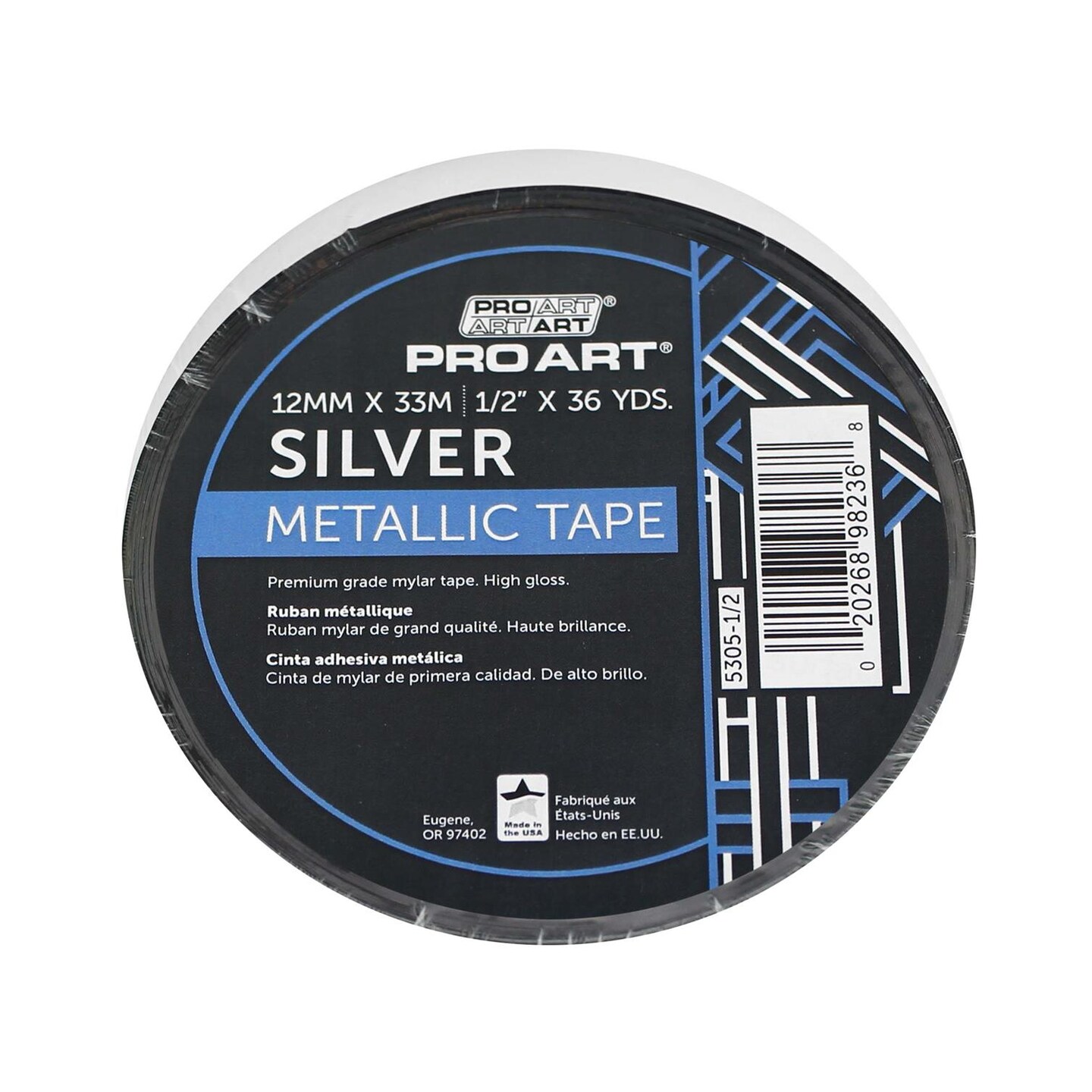Pro Art Tape 1/2"x36yd Metallic Silver, Model: PRO5305-12 | Michaels