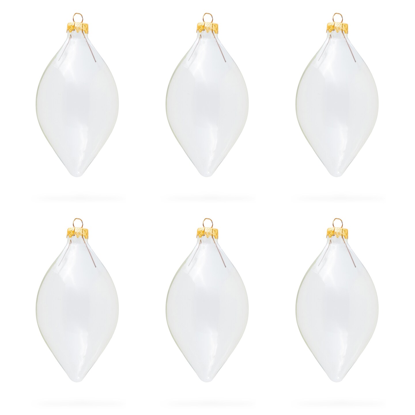 Set of 6 Rhombus Shape Clear Glass Christmas Ornaments | Michaels