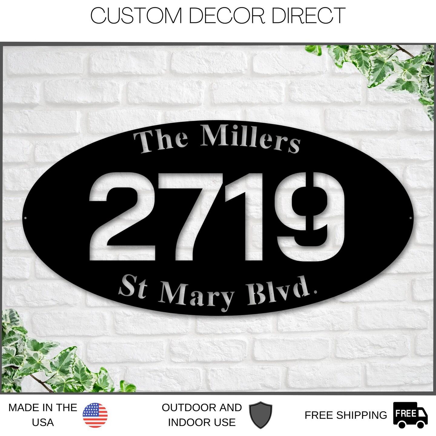 Metal Address Sign, Address Sign for House, House Address Sign, Address ...