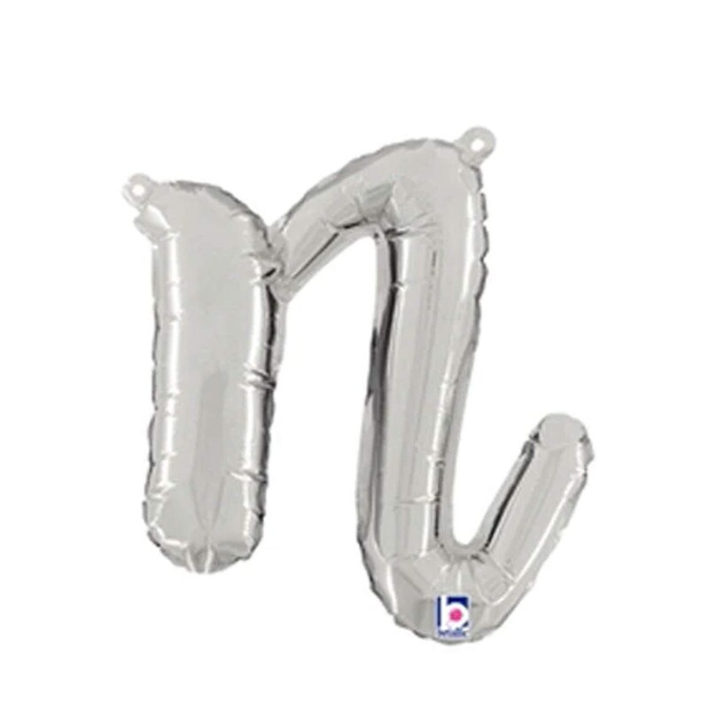 Betallic® 14 Inch Script Letter N Silver Air Fill Only Balloon | Michaels