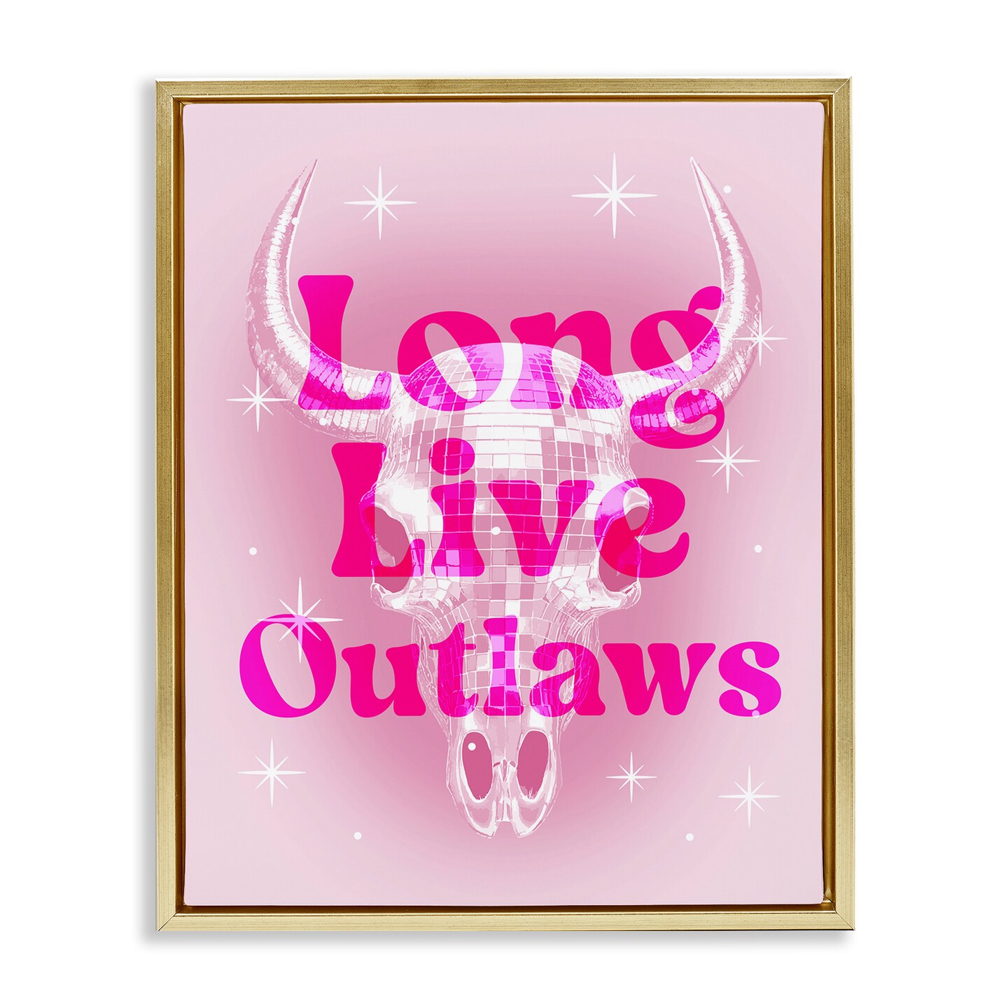 Stupell Industries Glam Long Live Outlaws Floating Frame Design by Lil ...