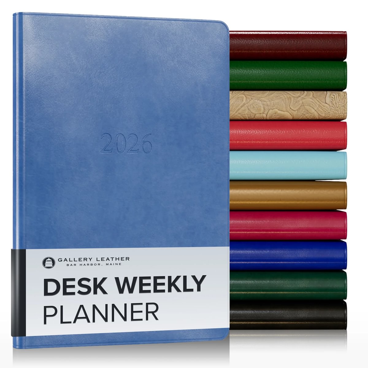 Gallery Leather Desk Weekly Planner 2026, Elegantly Bound Calendar ...